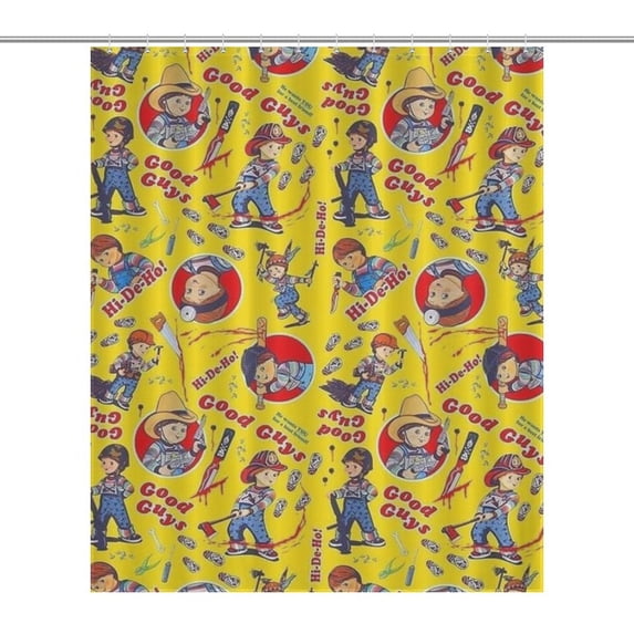 Chucky Doll Childs Play Shower Curtain Decor Bath Curtain Waterproof ...