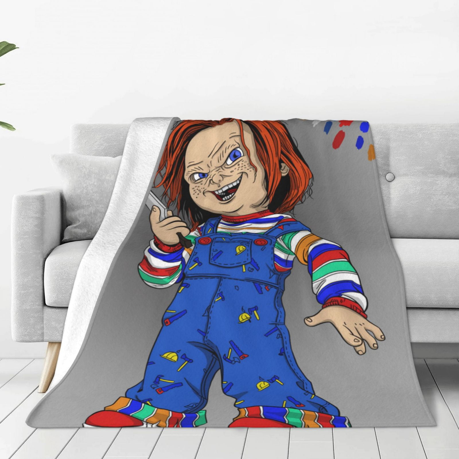 Chucky Doll Flannel Blanket Cozy Ultra-Soft Micro Fleece Flannel Throw ...