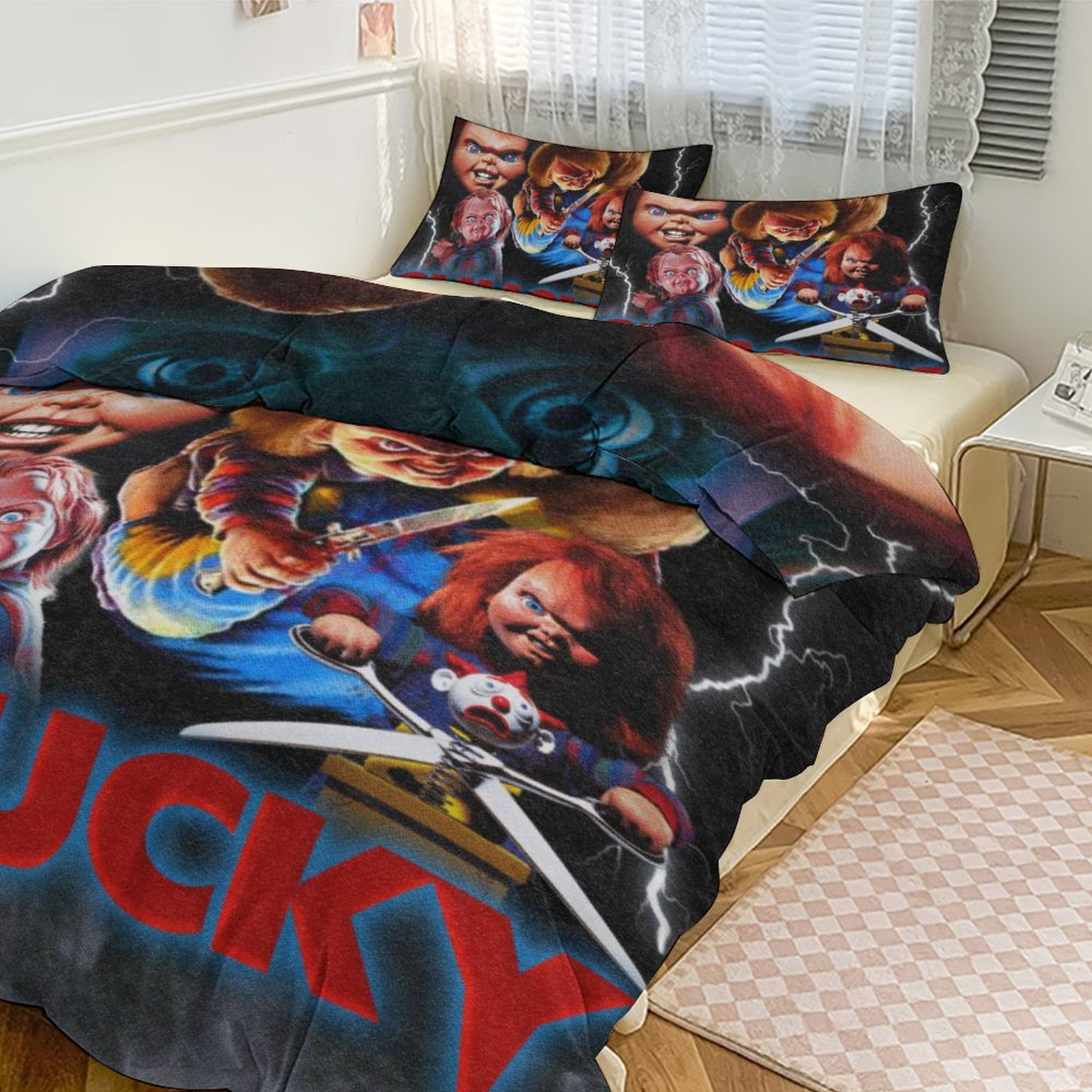 Chucky Doll Horror 3 Pieces Bedding Sets Double Sided Printed Soft ...