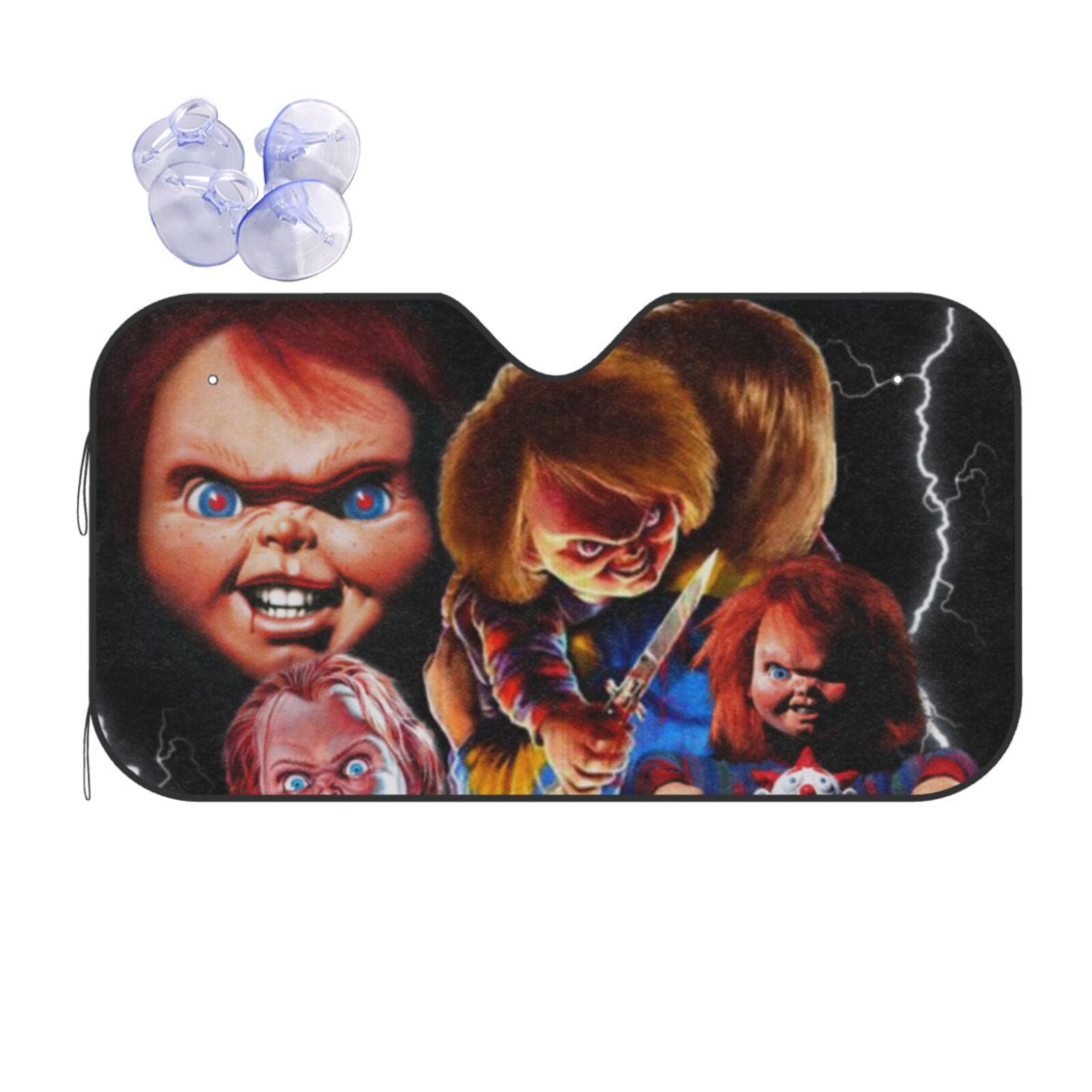 Chucky Doll Horror Foldable Car Windshield Sunshade Automotive Front ...