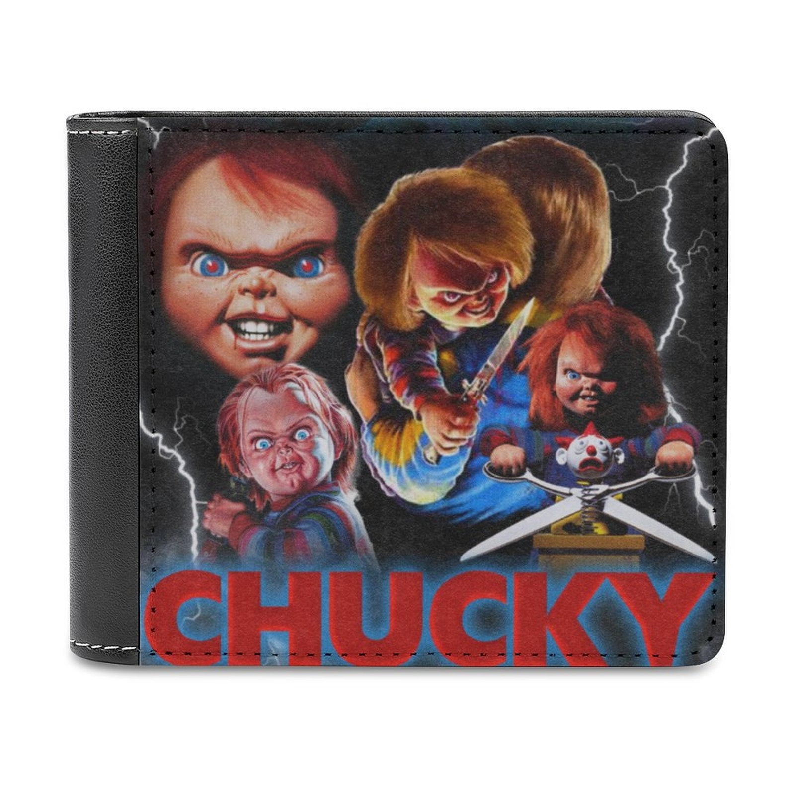 Chucky Doll Horror PU Leather Wallet With Card Slots Bifold Wallet ...