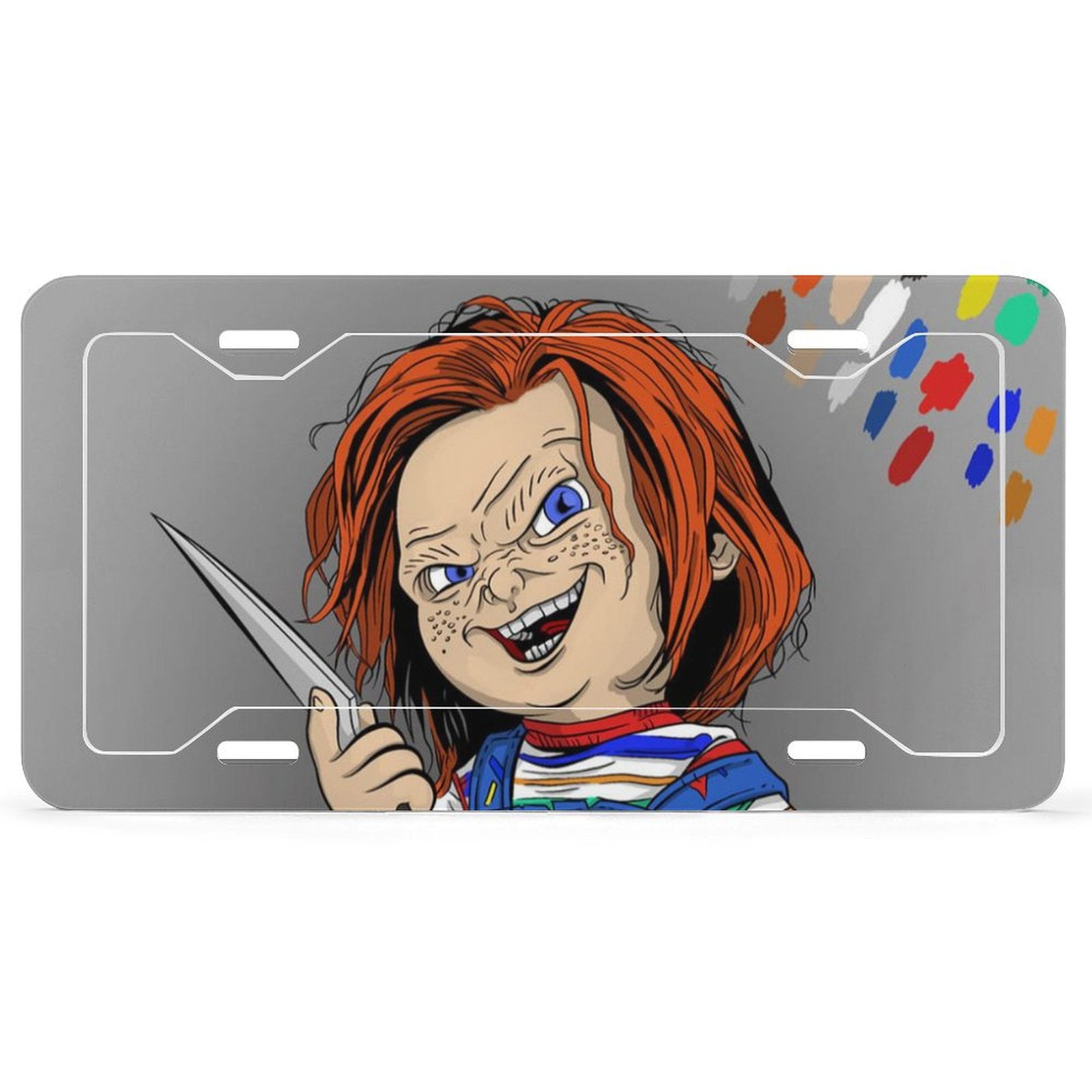 Chucky Doll License Plate Covers Frames Aluminum Auto Truck Car Tag ...