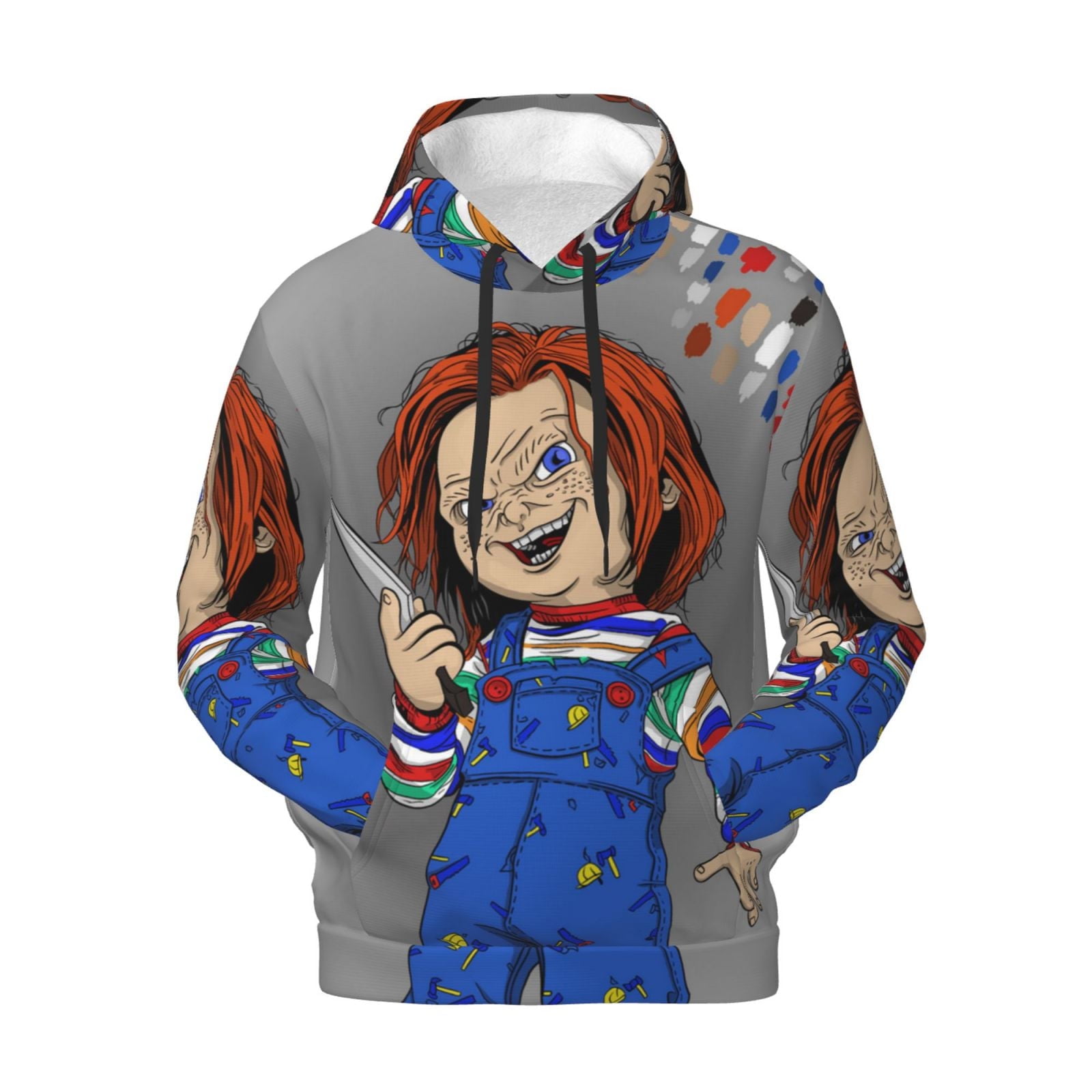 Chucky Doll Men's Sweatshirt Hoodies Soft Plush Fleece Pullover Fashion ...