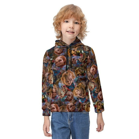 Chucky Doll Pattern Kid's Hoodies Sweatshirt Novelty Fashion Hooded ...