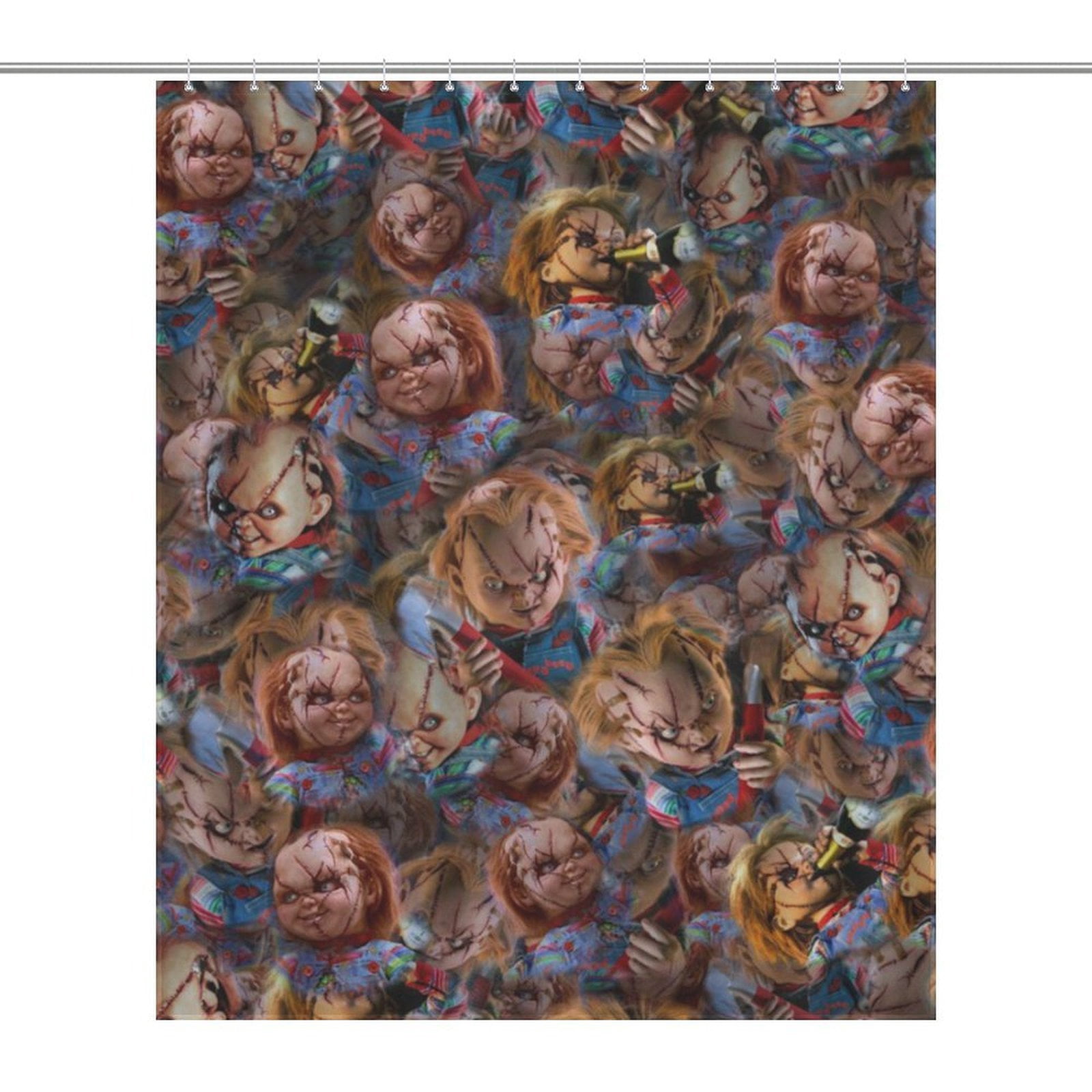 Chucky Doll Pattern Shower Curtain Decor Bath Curtain Waterproof ...