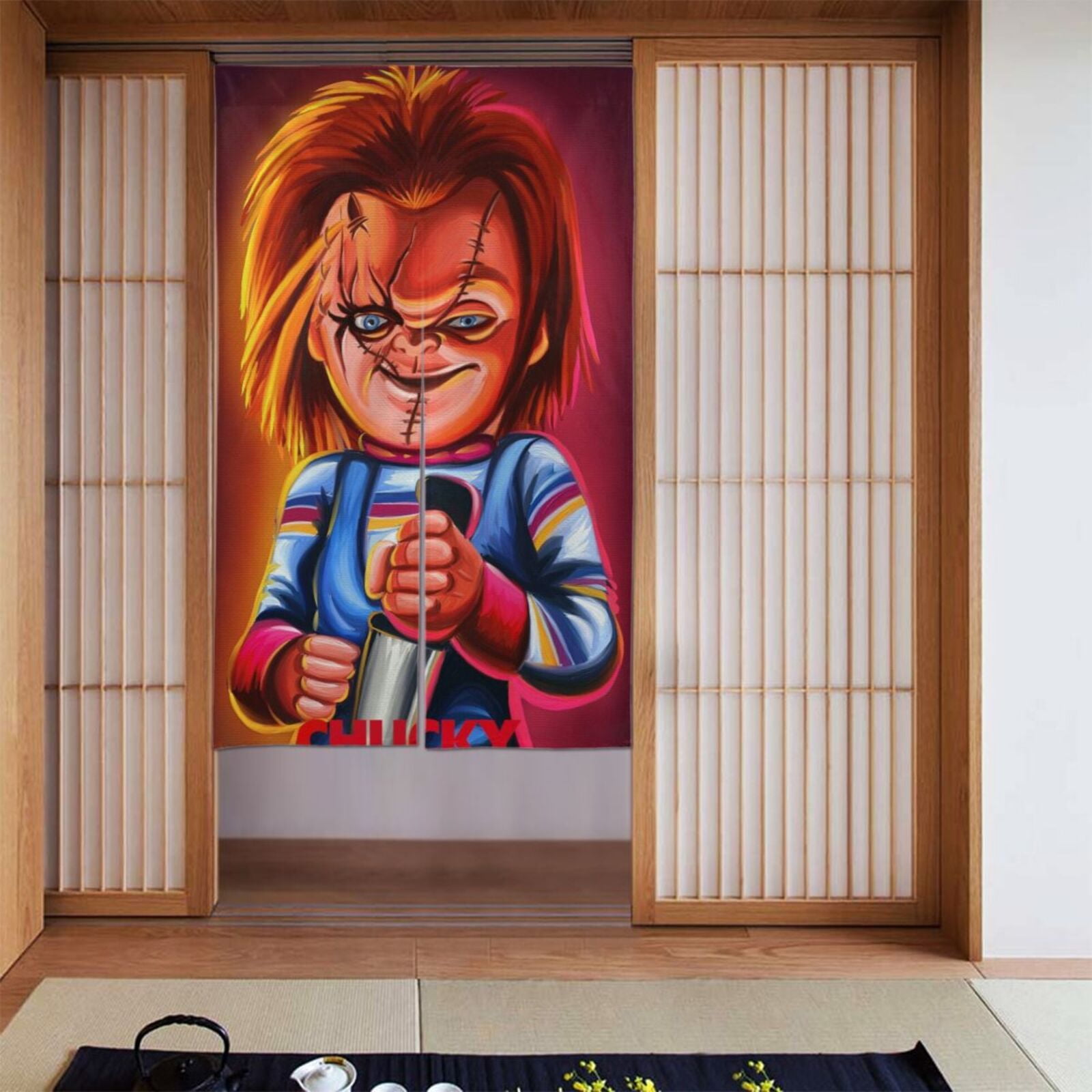 Chucky Door Curtain Privacy partition Blackout Doorway Curtain ...