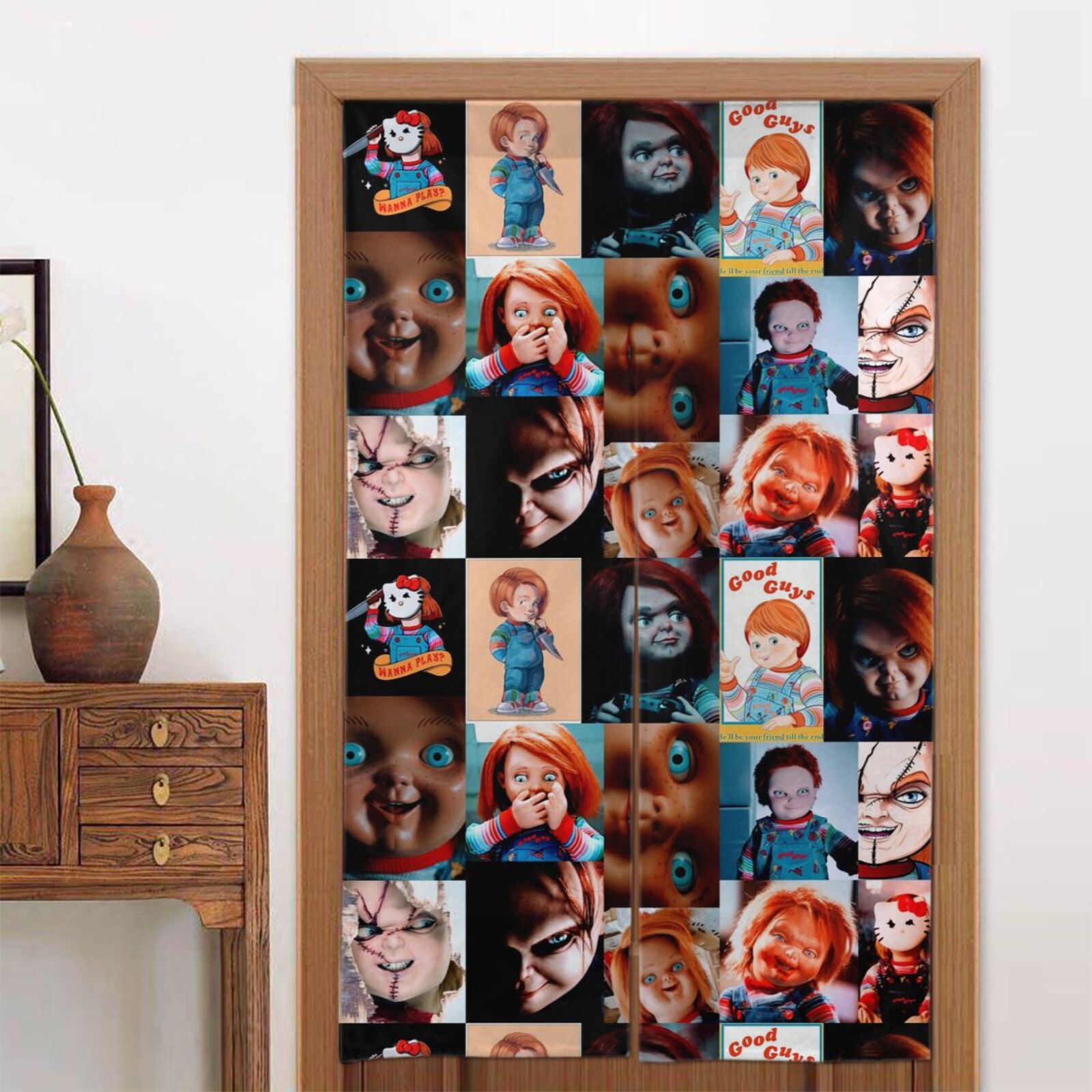 Chucky Door Curtains Doorway Privacy Dividers Noren Curtain Blackout ...
