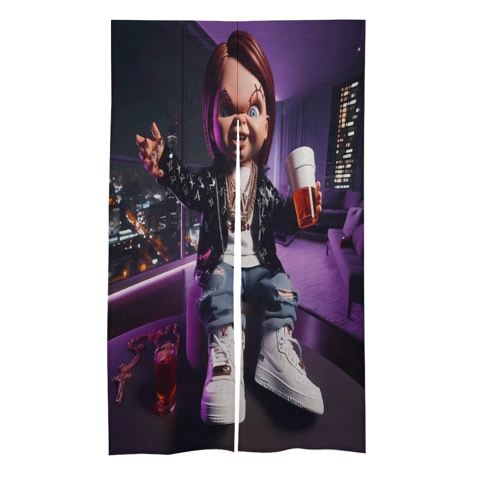 Chucky Doorway Curtain, Door Curtain Blackout Curtain Home Decoration ...