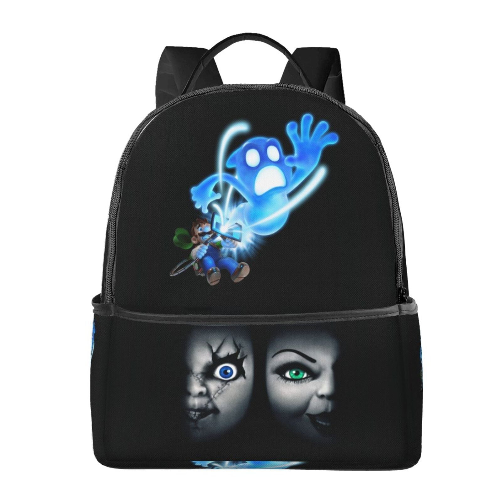 Chucky Game Luigi's Mansion Backpack School Bag Bookbag Satchel Large ...