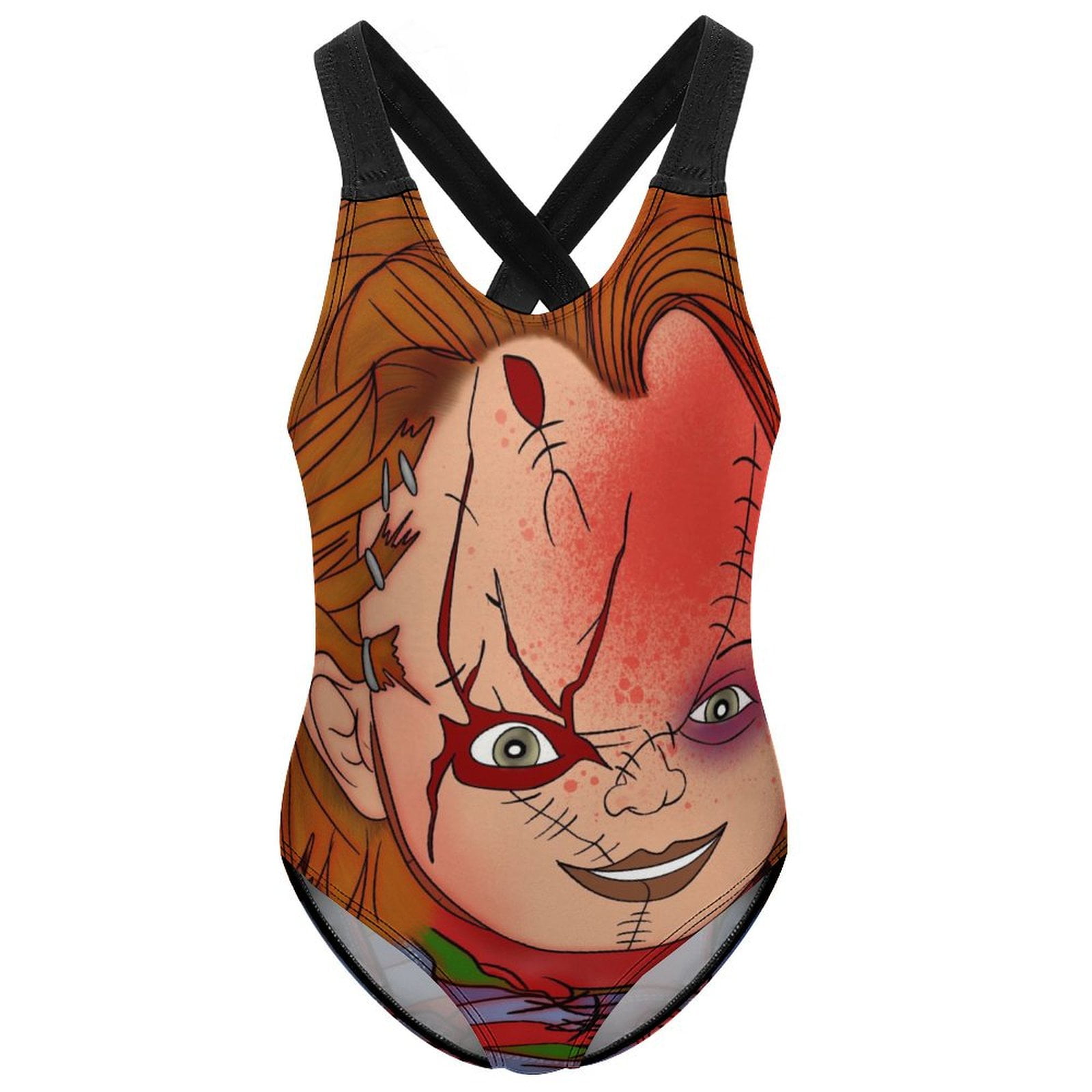Chucky Girl's One-piece Swimsuit Summer Children's Beach Swimwear Cross ...