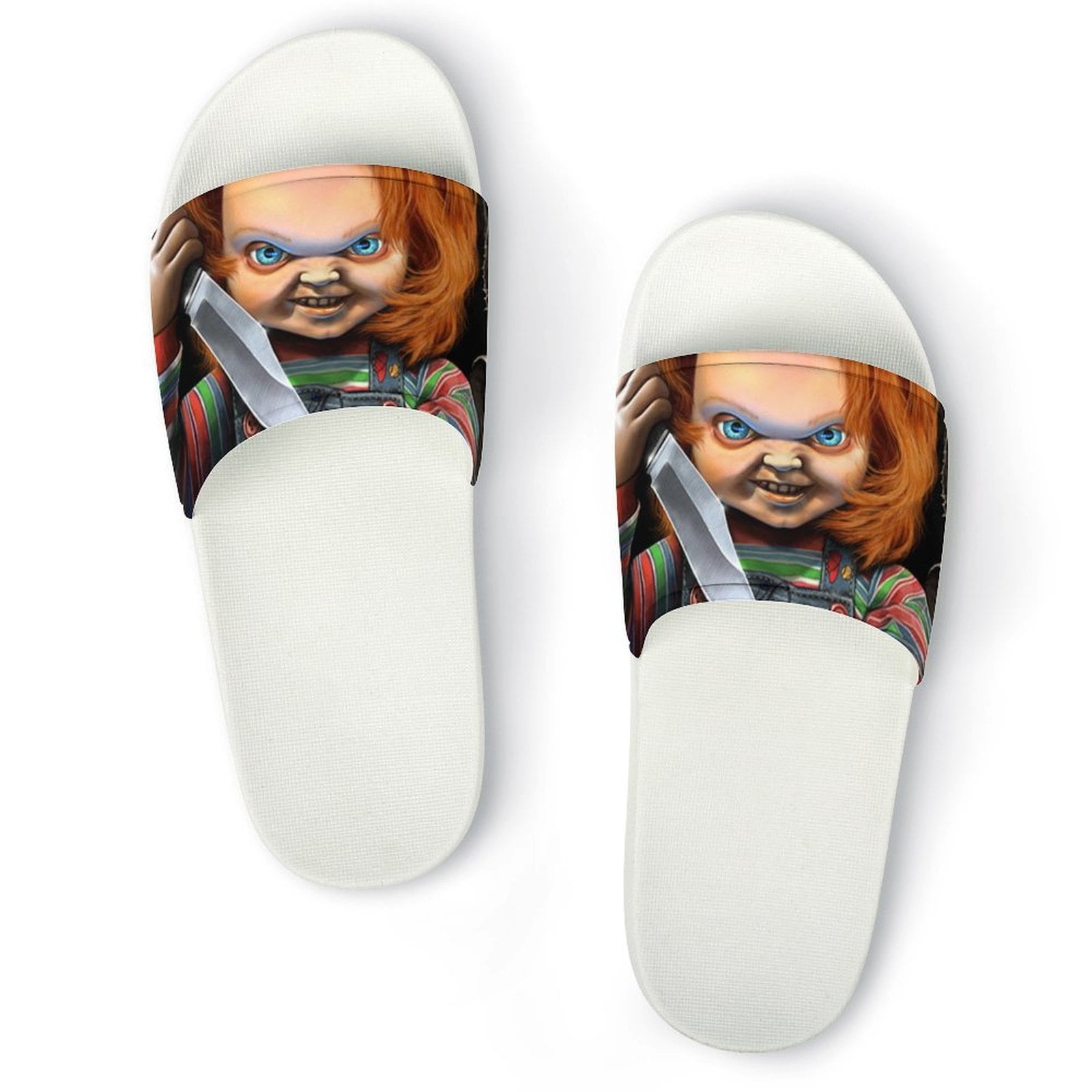 Chucky Home Slippers Non Slip Bathroom Open Toe Shoes Lightweight Slide ...