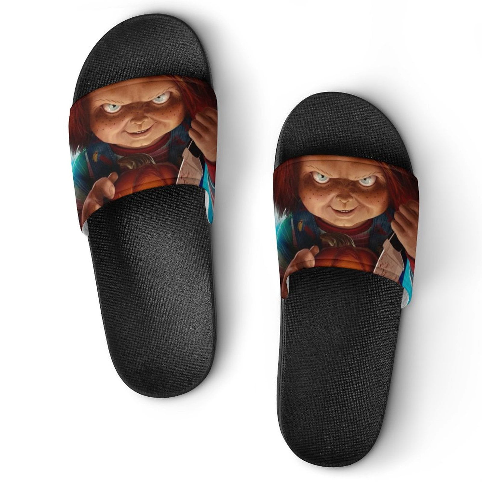 Chucky Home Slippers Non Slip Bathroom Open Toe Shoes Lightweight Slide ...