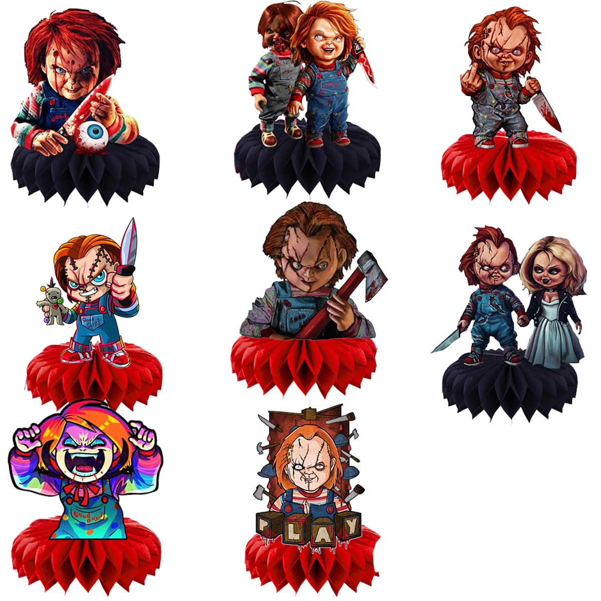 Chucky Honeycomb Centerpieces Table Toppers Decorations for Birthday ...