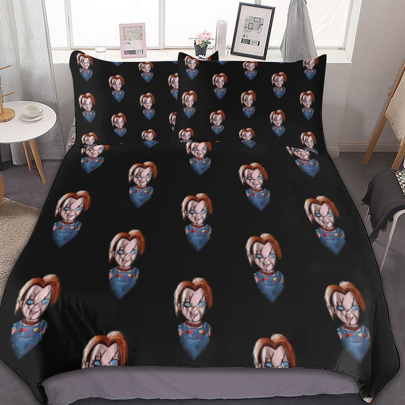 Chucky Horror 3 Piece Bedding Sets Decor Comforter Sets With One Duvet ...