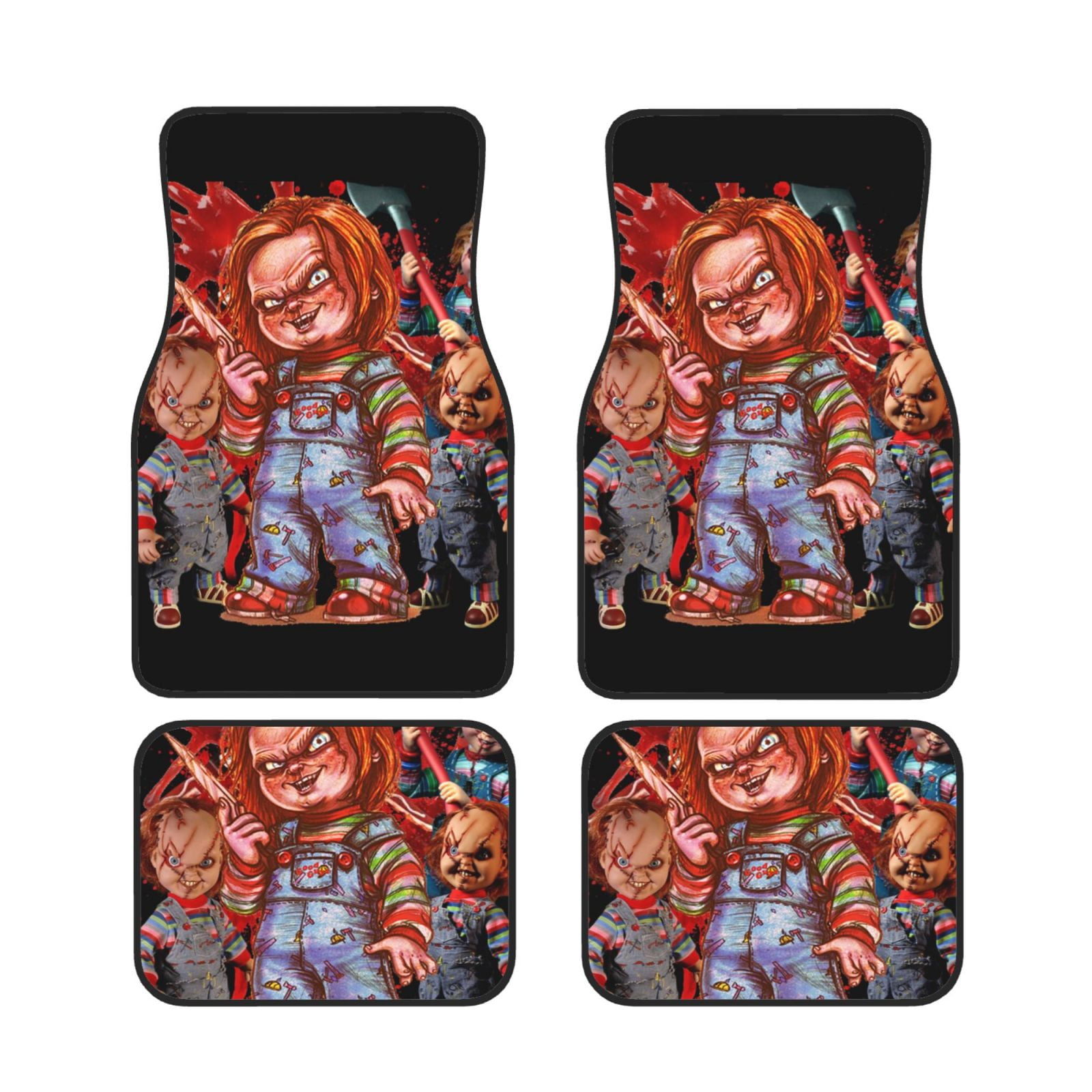 Chucky Horror Car Floor Mat Set f 4 Pieces Universal Floor Liner Car ...