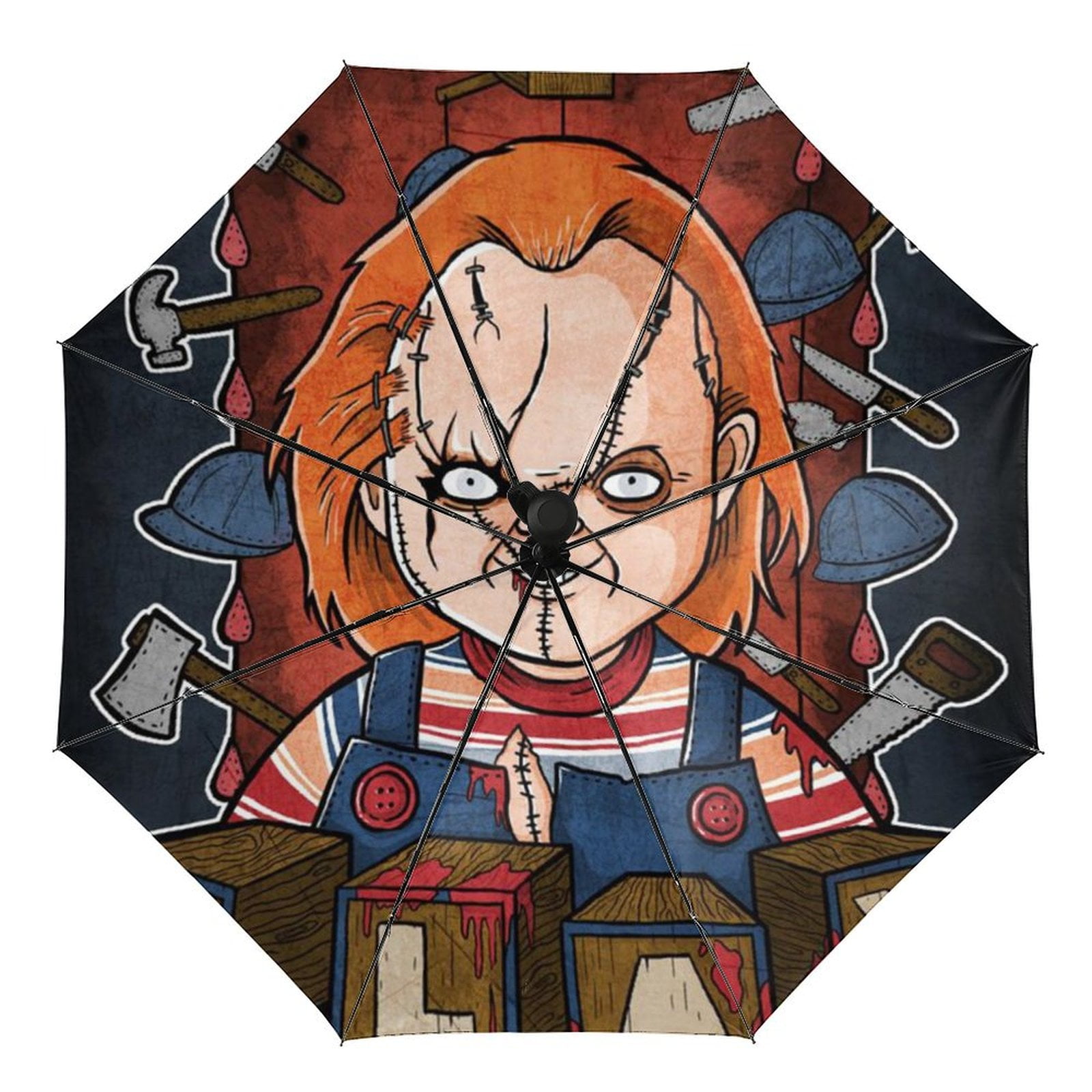 Chucky Horror Movie Automatic Umbrellas Windproof Folding Umbrella ...