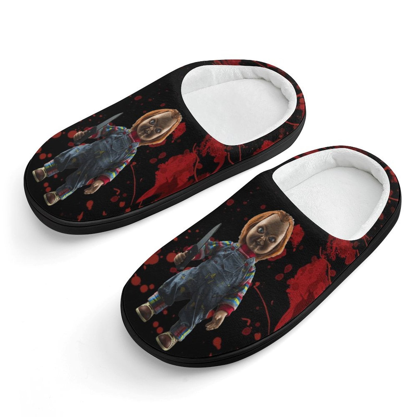 Chucky Horror Movie Cotton Slippers For Kids Winter Warm Soft Plush ...
