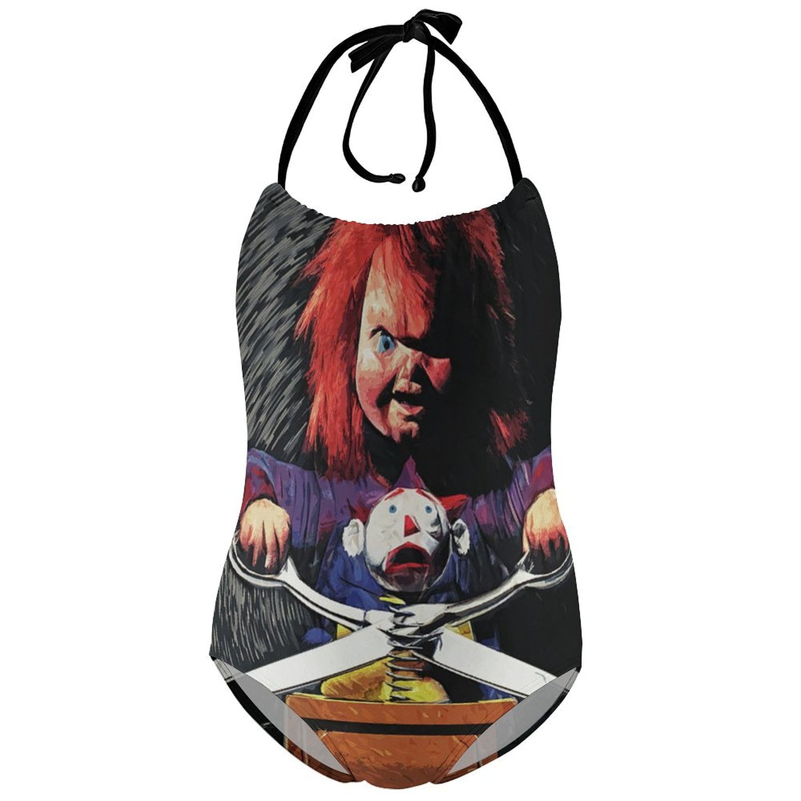 Chucky Horror Movie Girls One Piece Swimsuit Quick Dry Swimwear Print ...