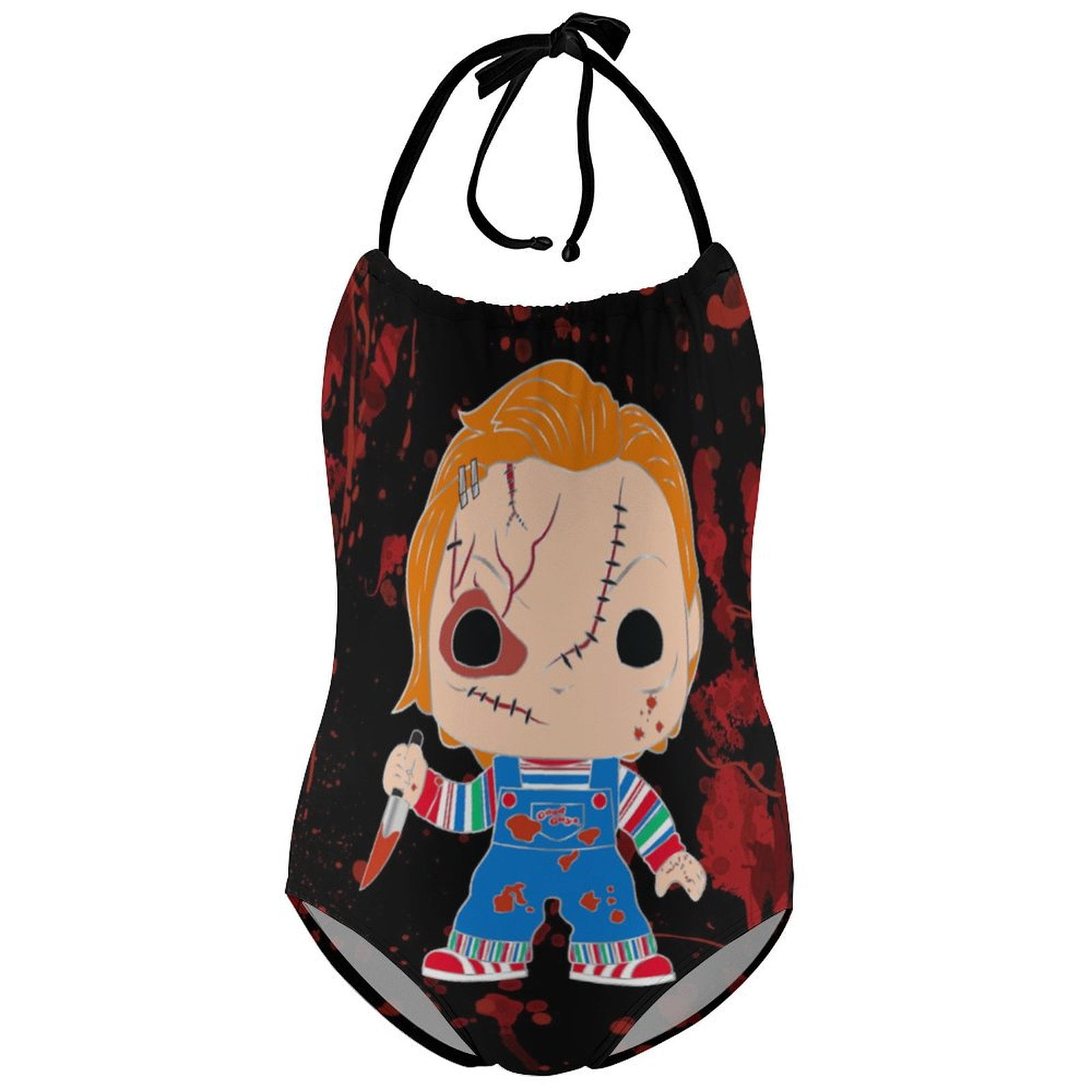 Chucky Horror Movie Girls One Piece Swimsuit Quick Dry Swimwear Print ...