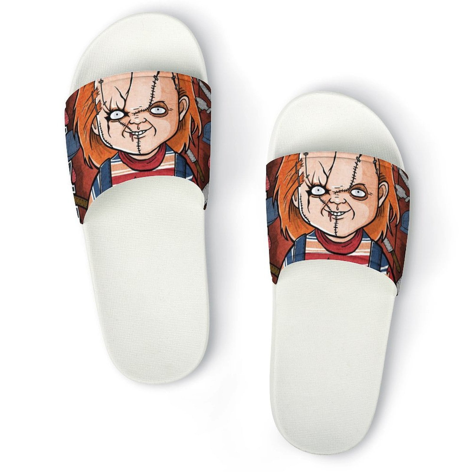 Chucky Horror Movie Home Slippers Non Slip Bathroom Open Toe Shoes ...