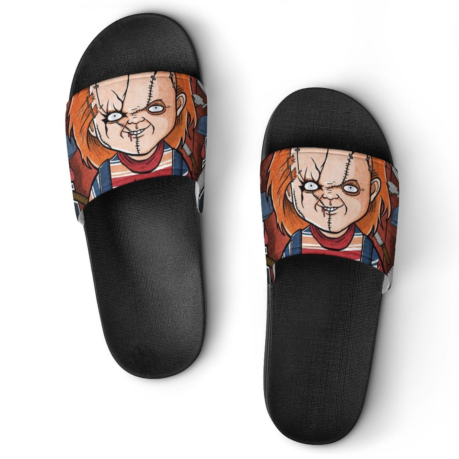 Chucky Horror Movie Home Slippers Non Slip Bathroom Open Toe Shoes ...