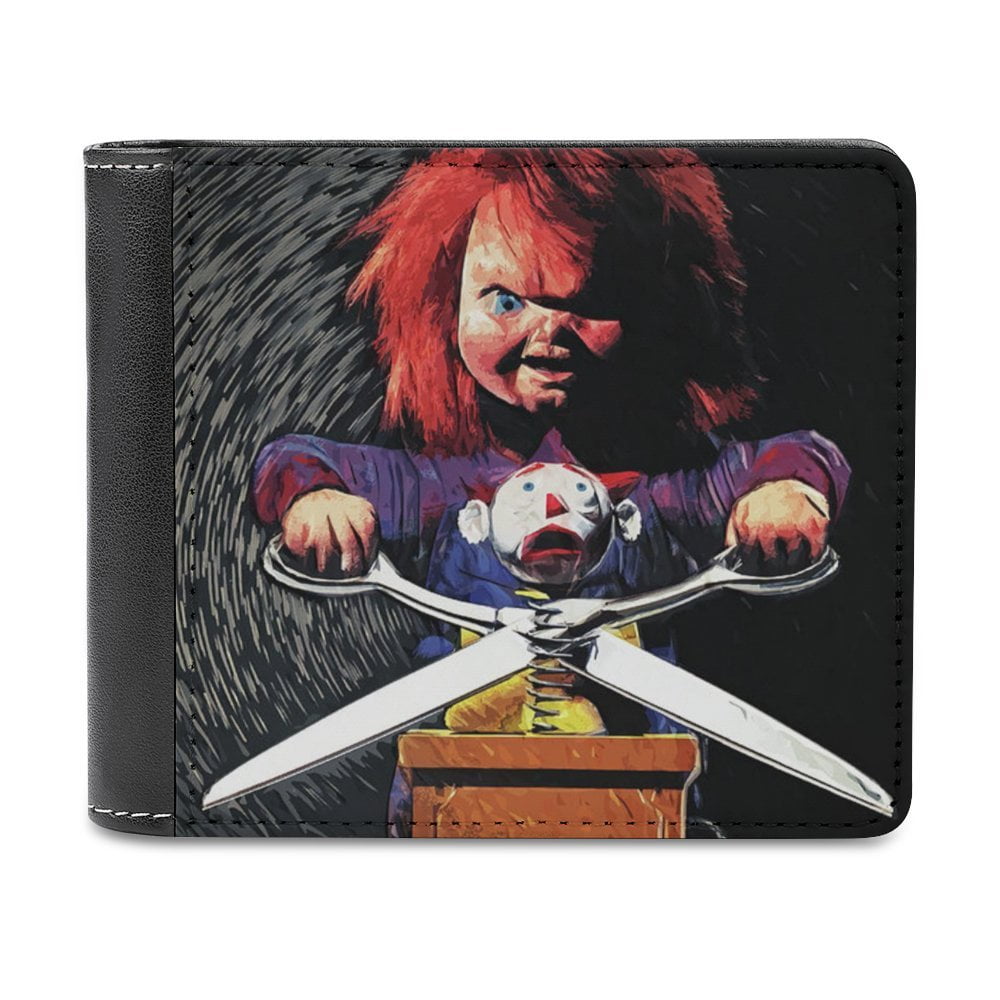 Chucky Horror Movie Leather Wallet for Men Women Two Fold Purse Slim ...