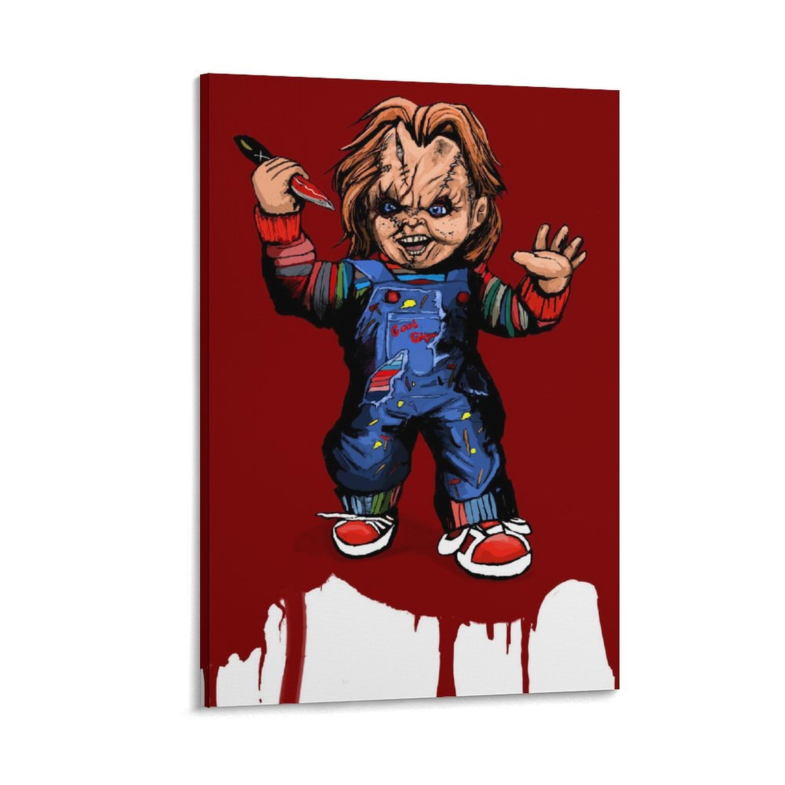 Chucky Horror Movie Paintings, 12x18inch Single Hanging Painting Home ...
