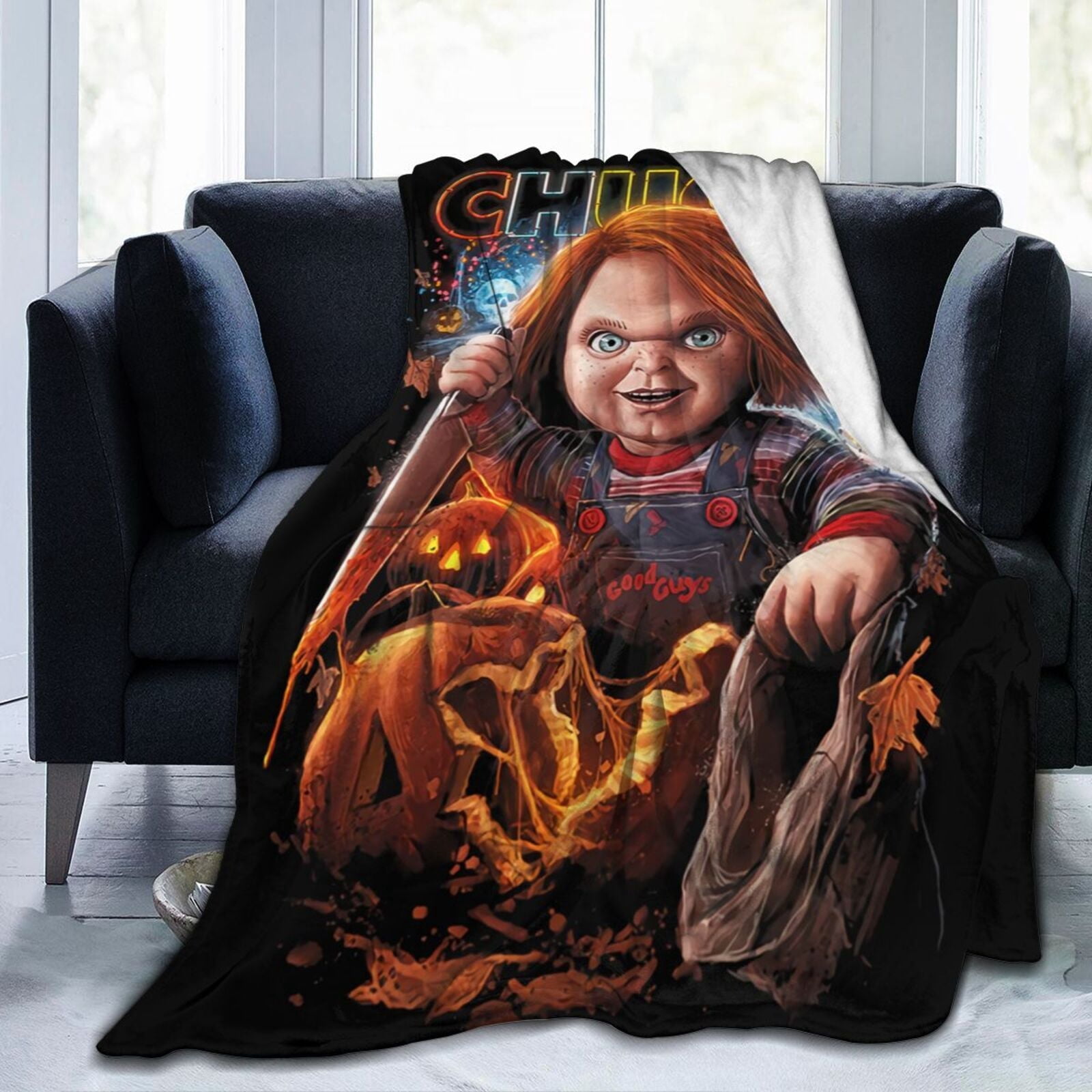 Chucky Horror Movie Soft Warm Flannel Plush Throw Blanket for Bed Sofa ...