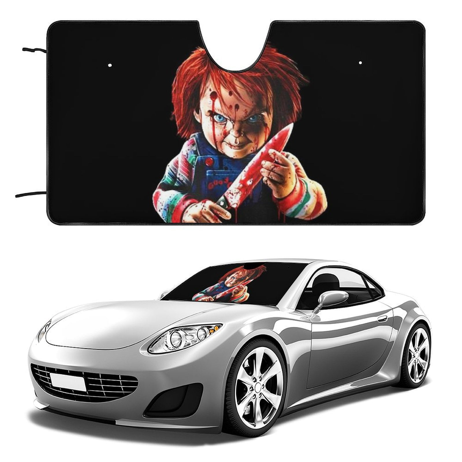 Chucky Horror Movie Windshield Sunshades UV Reflector Sun Visor ...