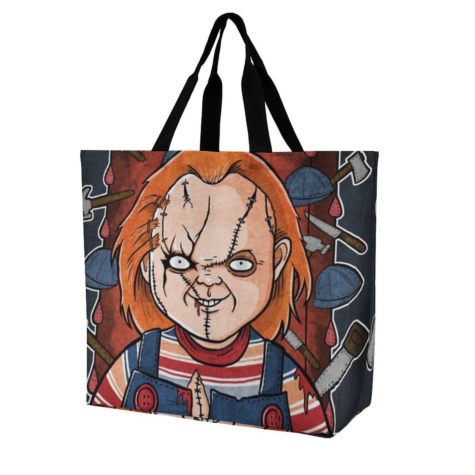 Chucky Horror Movie Women Tote Bags Lightweight One Shoulder Shopping ...