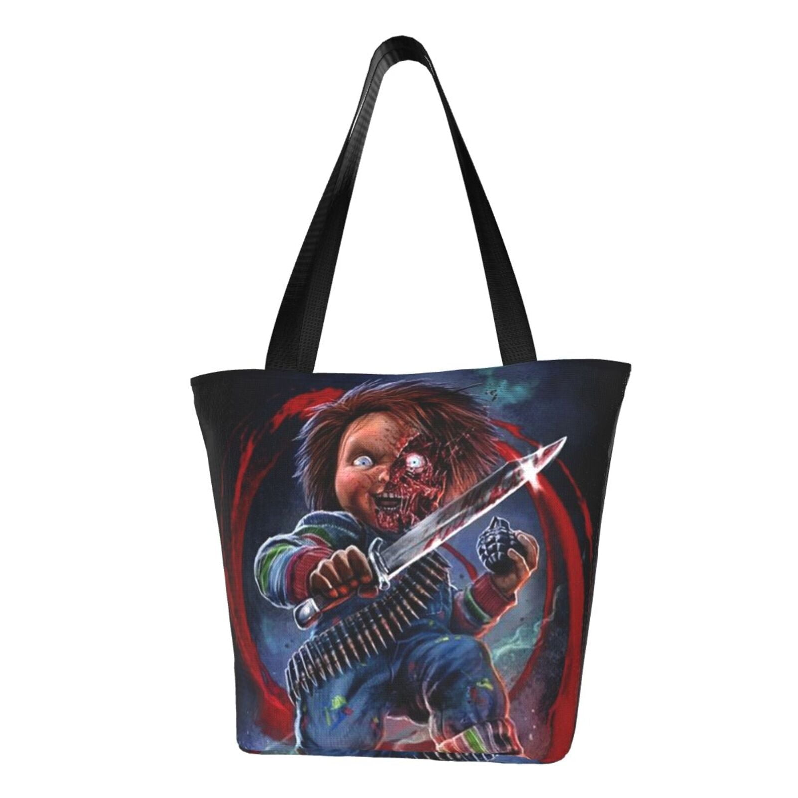 Chucky Horror Skull Women's Tote Bag Large Capacity Shoulder Handbag ...