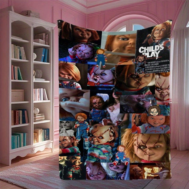 Chucky Horror-Themed Flannel Blanket - Cozy All-Season Throw with ...