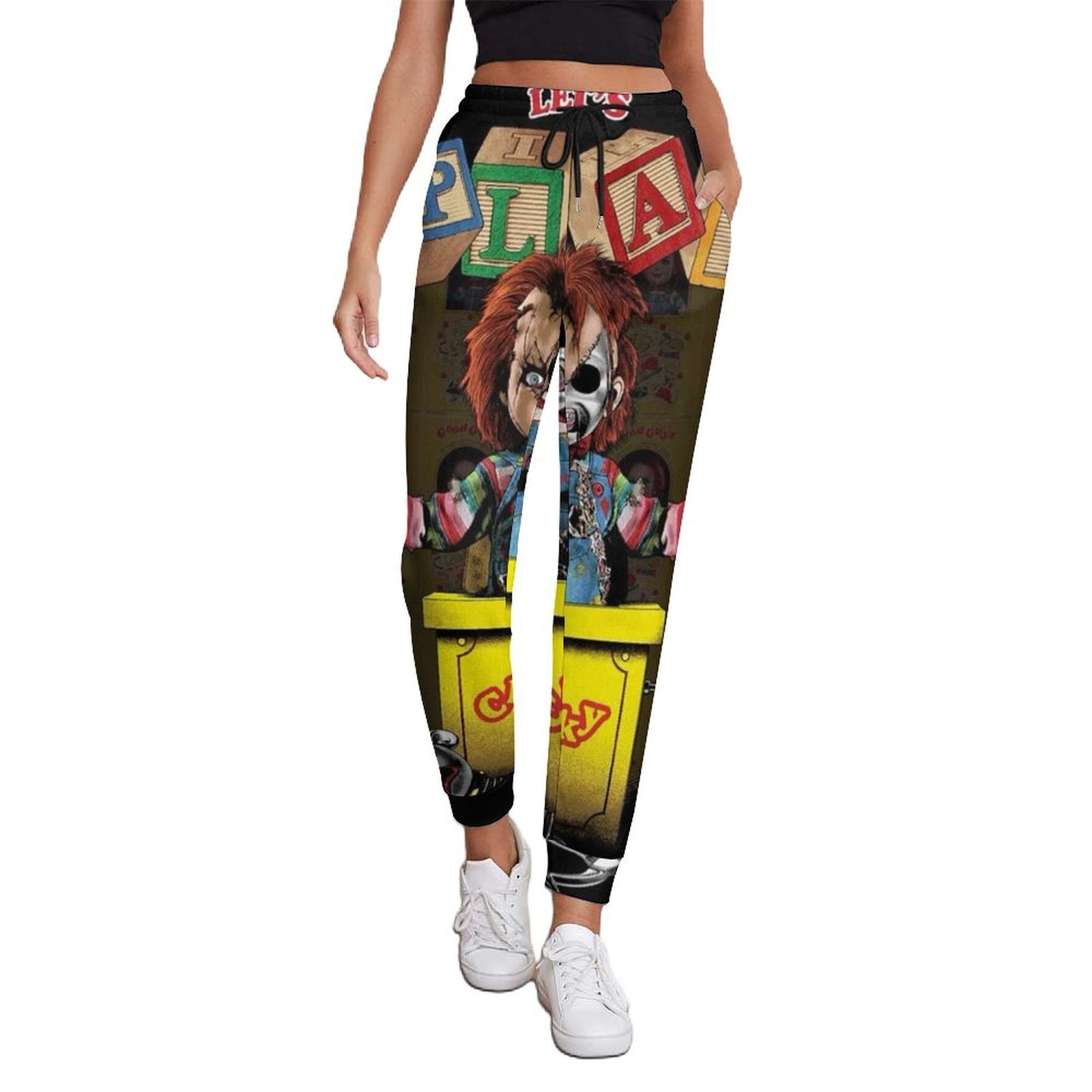 Chucky Joggers for Women Soft Cozy Sweatpants Cuffed Tapered Casual ...