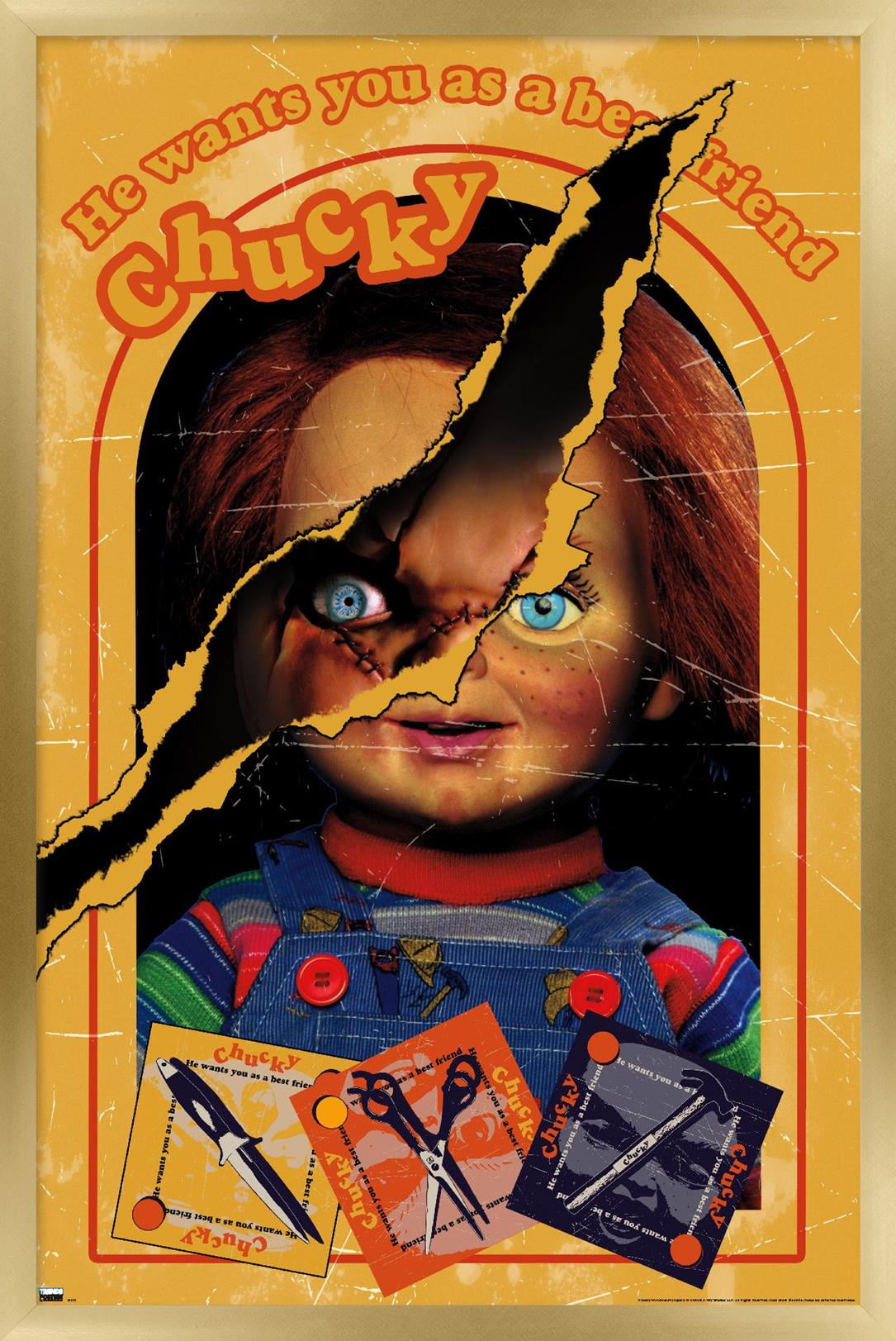 Chucky: Let's Be Friends - Box Wall Poster, 22.375" x 34" Framed ...