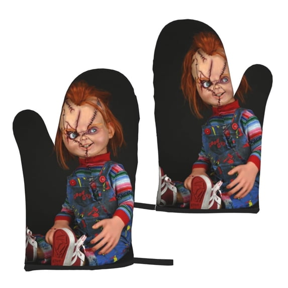 Chucky Life Microwave Gloves Heat Resistant Oven Mitts Set Of 2 For ...