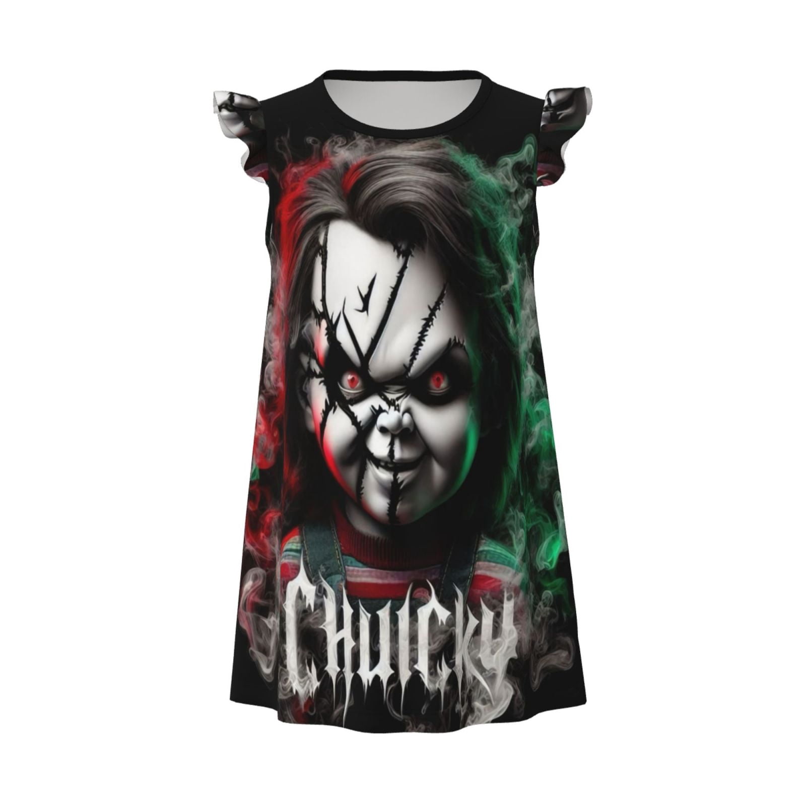 Chucky Little Girls Nightgowns Soft Flutter Sleeve Night Dress Pajamas ...
