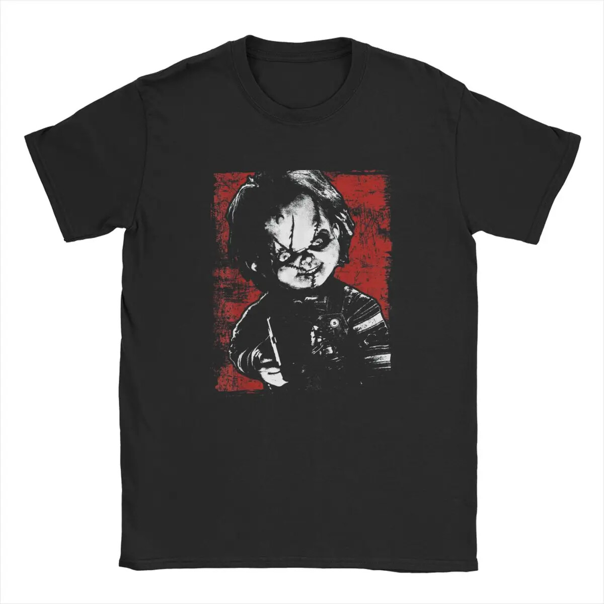 Chucky Men Child's Play Distressed Portrait T Shirts Horror Film Game ...