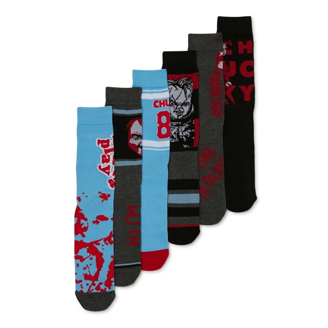 Chucky Men’s Crew Socks, 6-Pack - Walmart.com