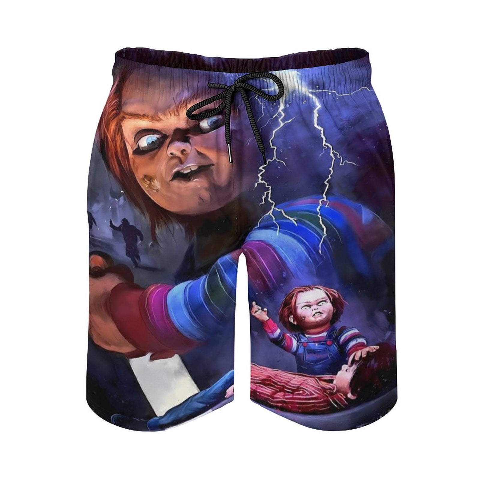 Chucky Men's Shorts Quick Dry 3D Printed Beach Men's Swim Trunks with ...