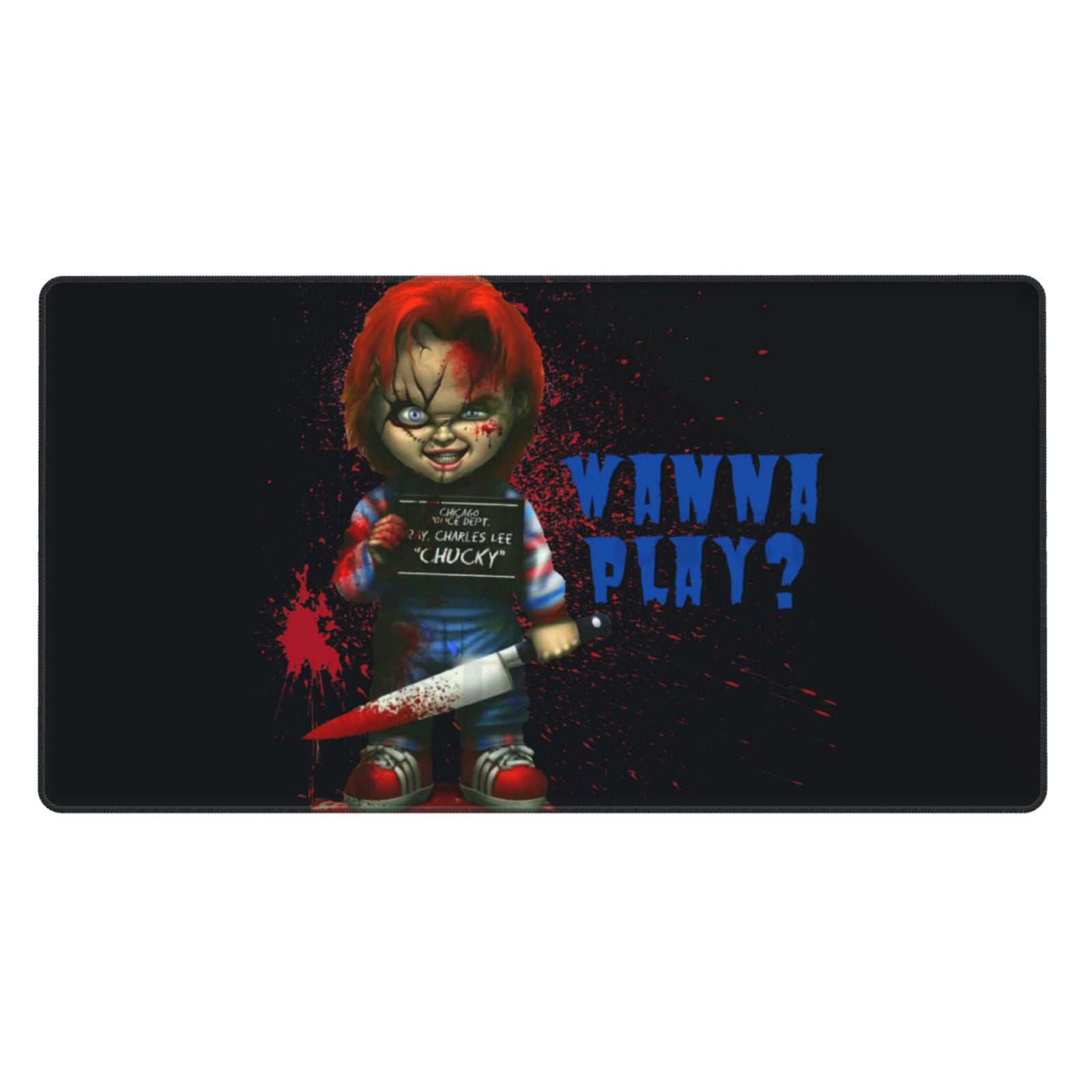 Chucky Mouse Pad 16x29.5 Inch Computer Keyboard Mouse Pad Waterproof ...