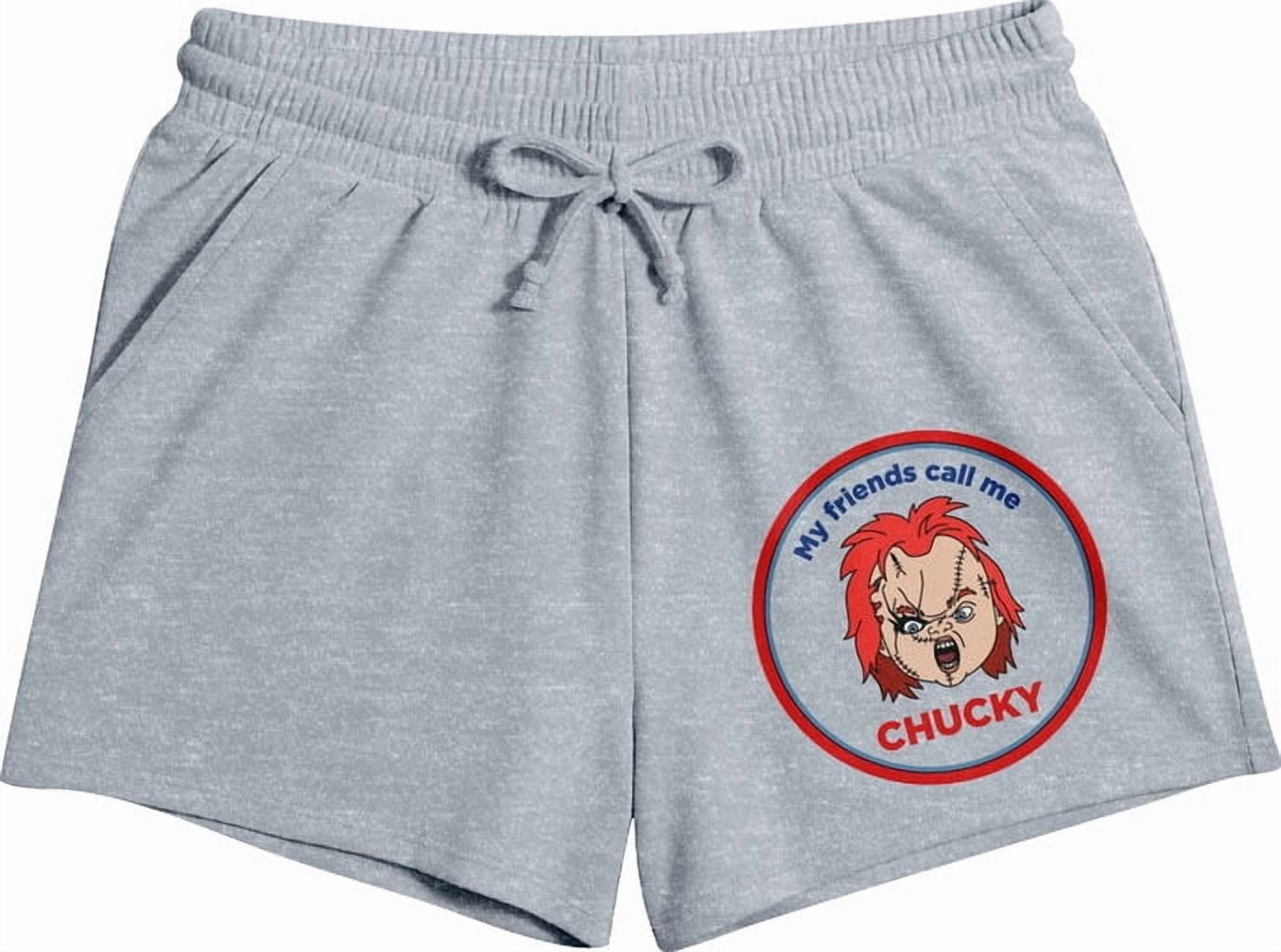Chucky My Friends Call Me Chucky Women’s Gray Heather Lounge Shorts ...