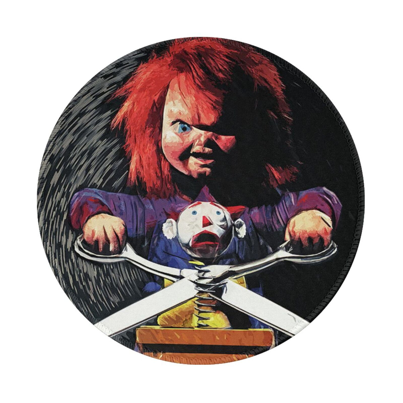 Chucky Non-Slip Rubber Base Mouse Mat 8 Inch Round Mouse Pad With ...
