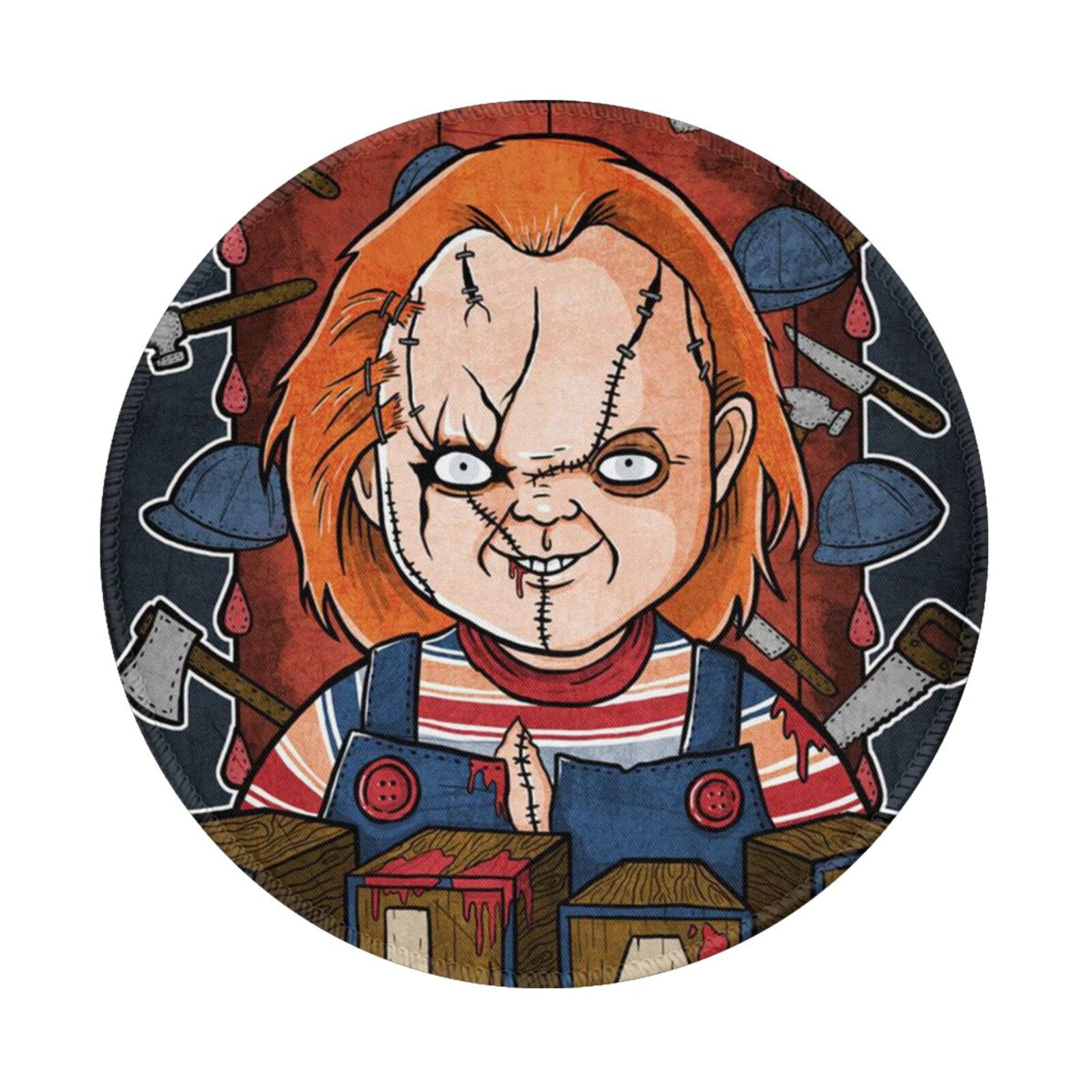 Chucky Non-Slip Rubber Base Mouse Mat 8 Inch Round Mouse Pad With ...