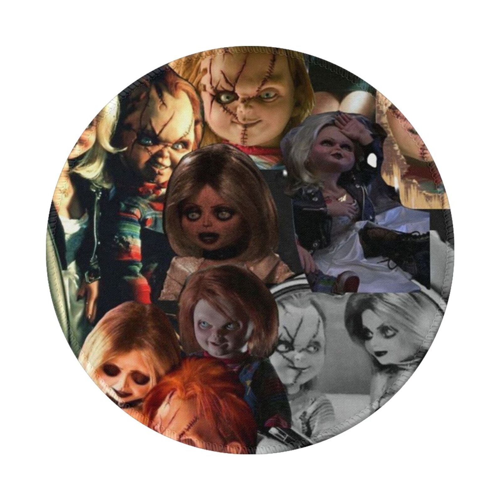 Chucky Non-Slip Rubber Base Mouse Mat 8 Inch Round Mouse Pad With ...