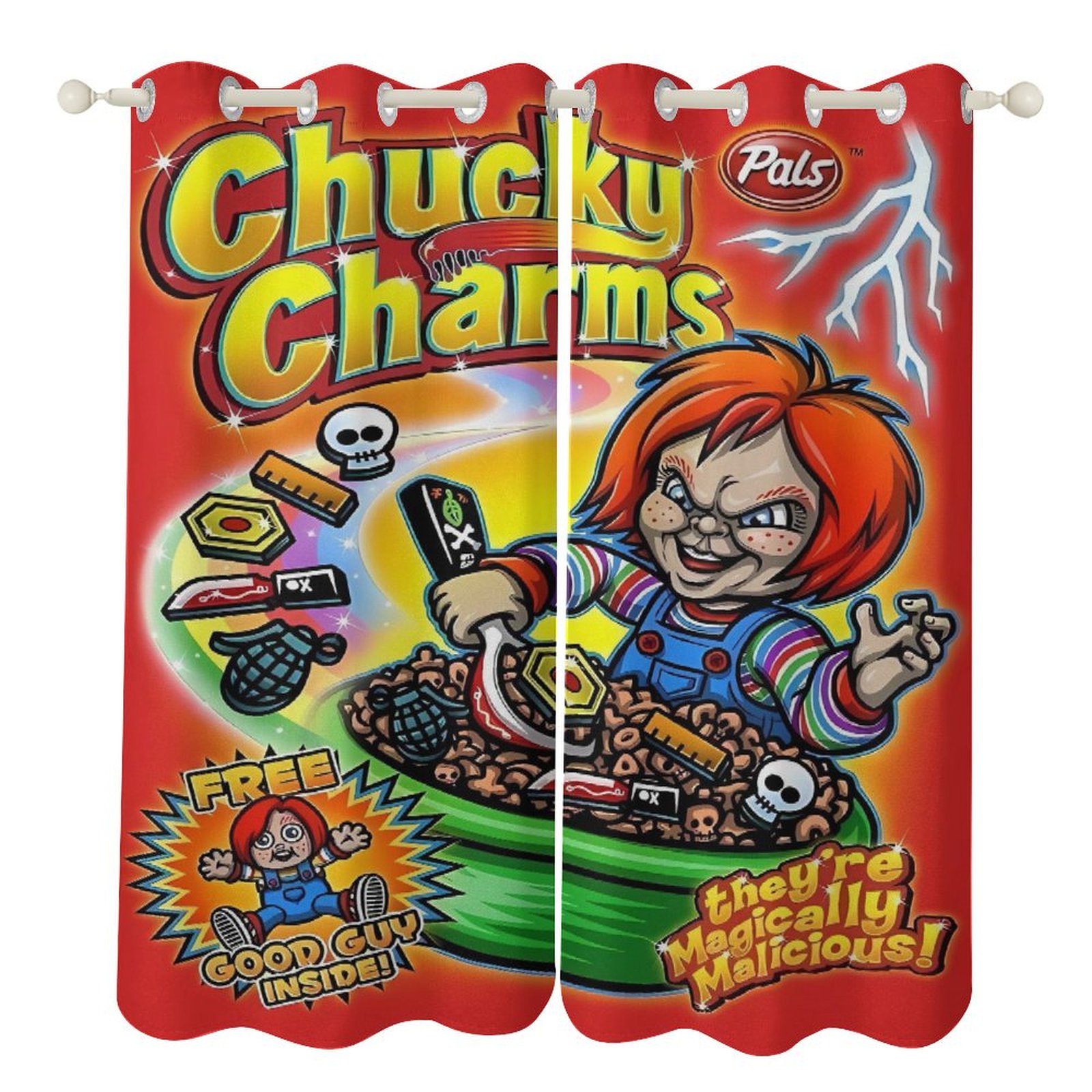 Chucky Perforated Curtain Blackout Curtains Decorative Apartment ...