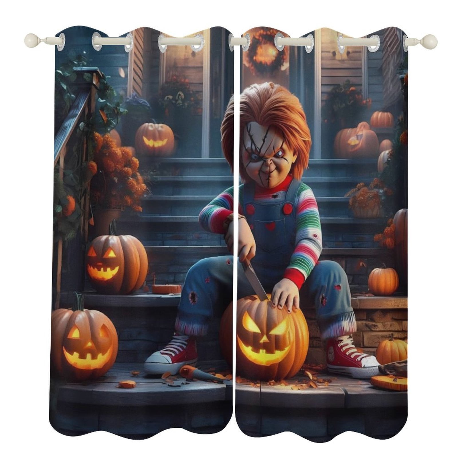 Chucky Perforated Curtain Blackout Curtains Decorative Apartment ...