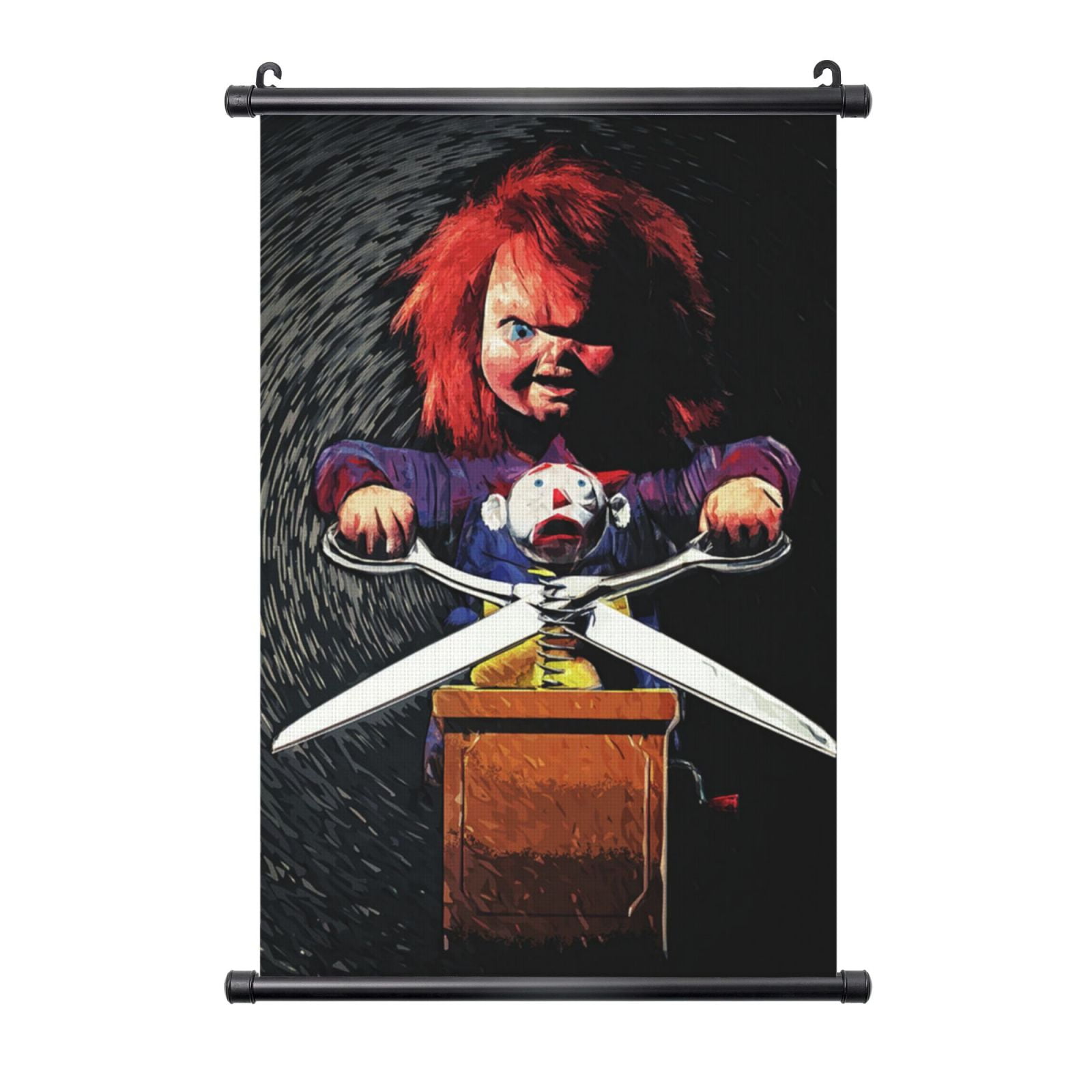 Chucky Poster Black Plastic Shaft Hanging Posters Wall Hanging Art ...