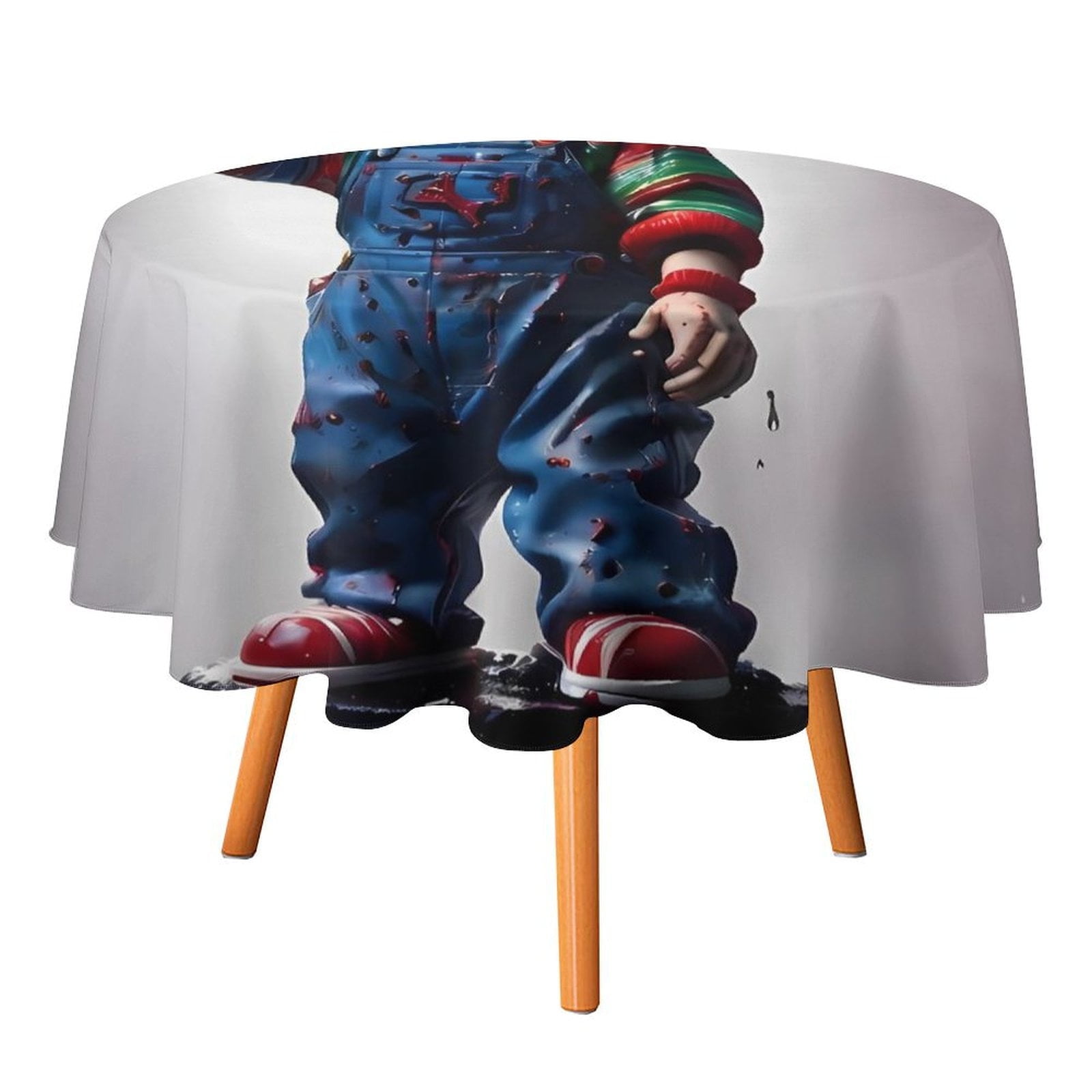 Chucky Round Table Cloth Washable Reusable Round Tablecloth Cartoon Fun ...