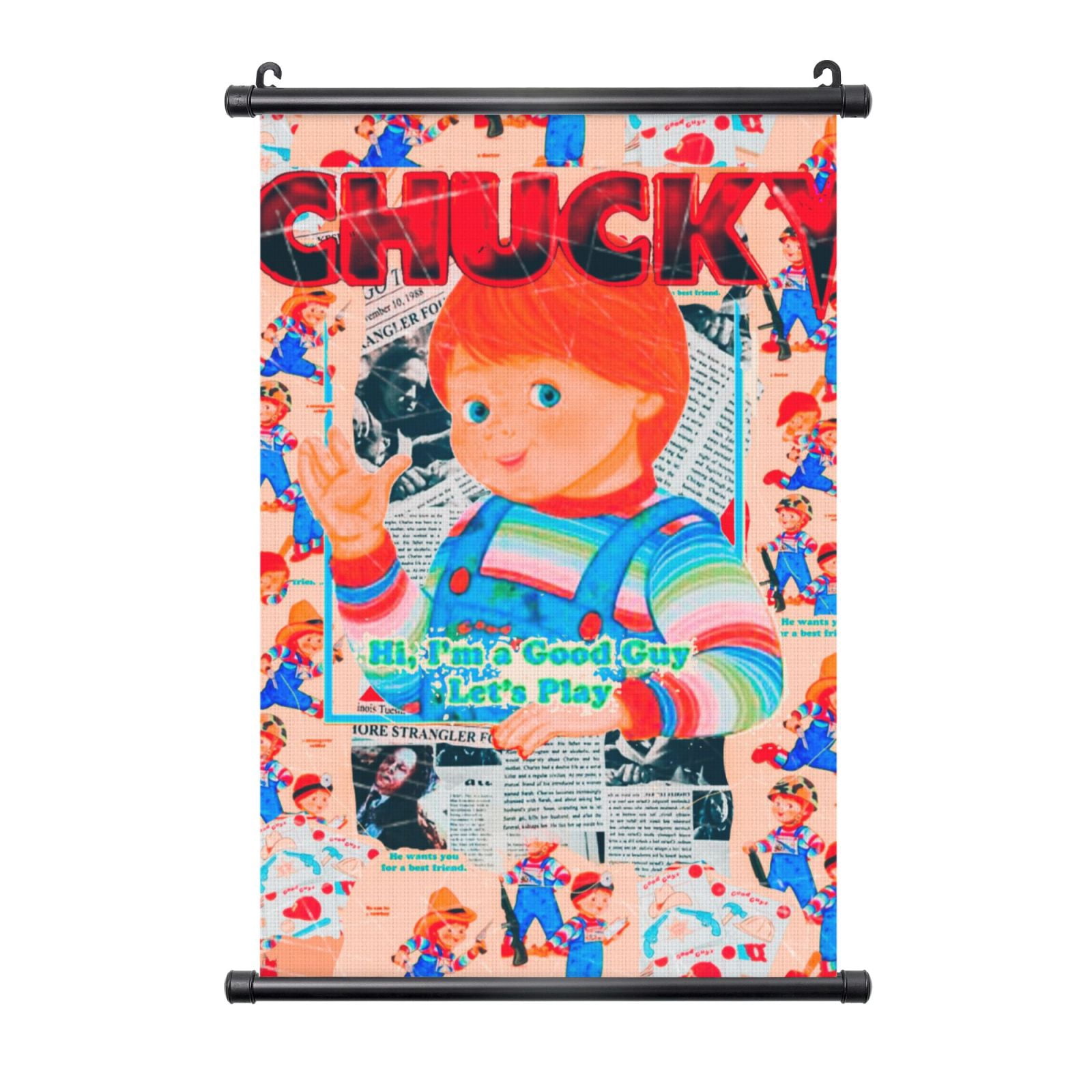 Chucky Show Black Plastic Shaft Hanging Poster Decor Canvas Wall ...