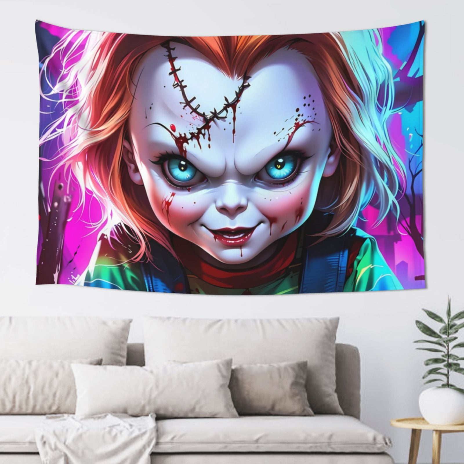Chucky Tapestry For Bedroom, Art Wall Hanging Tapestries Wall Hanging ...